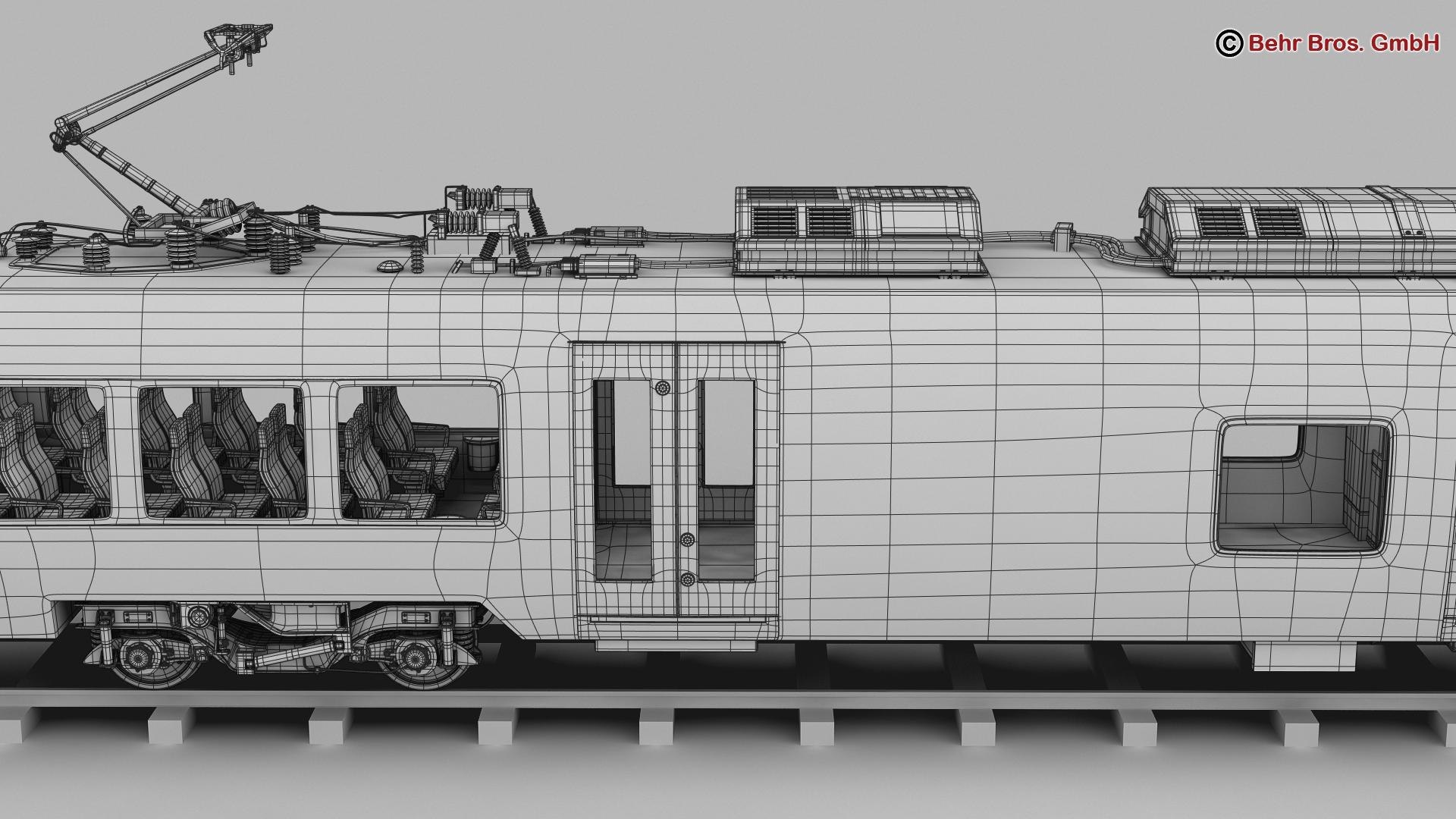 3d generic commuter train locomotives model