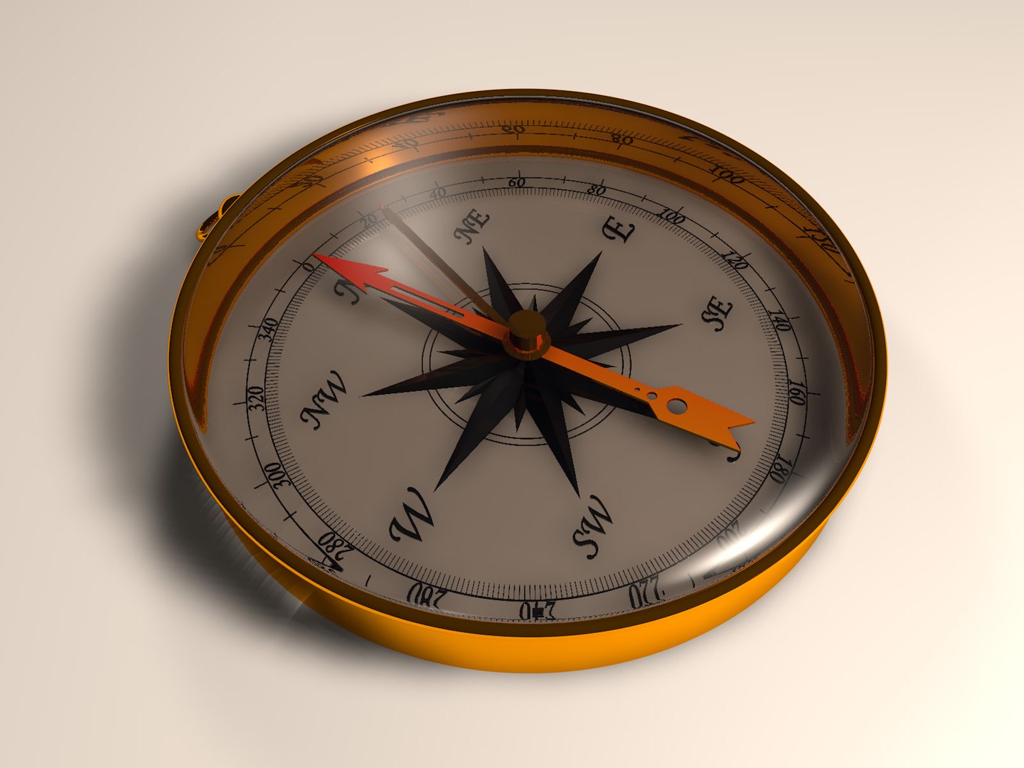 3d Model Classic Handheld Compass
