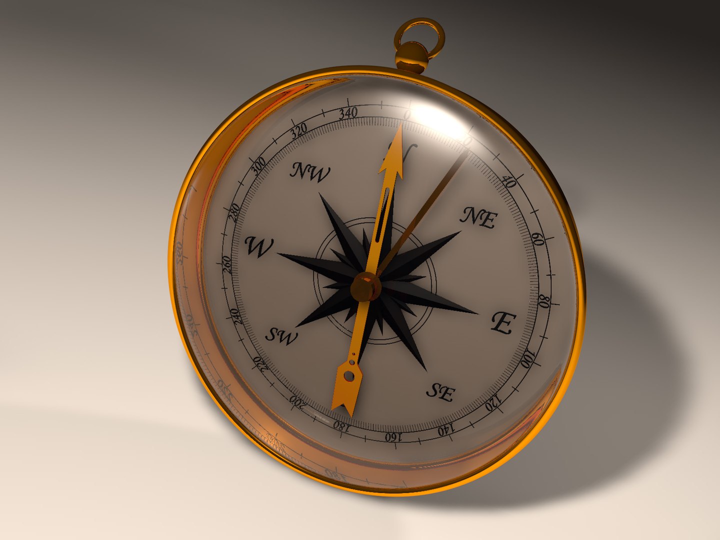 3d Model Classic Handheld Compass