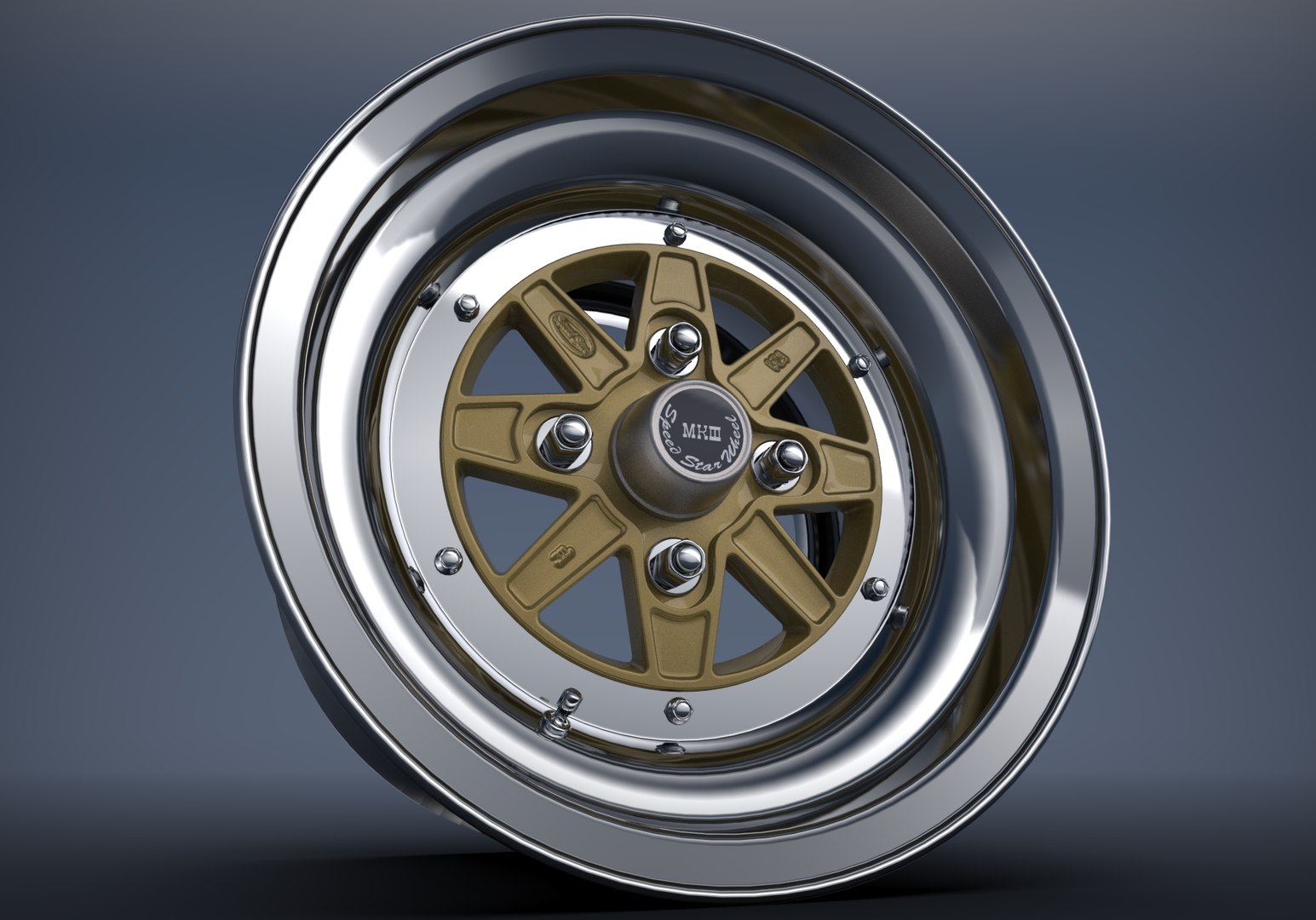 SSR Speed Star Racing MK-III Wheel 14 inch 3D model - TurboSquid 2004915