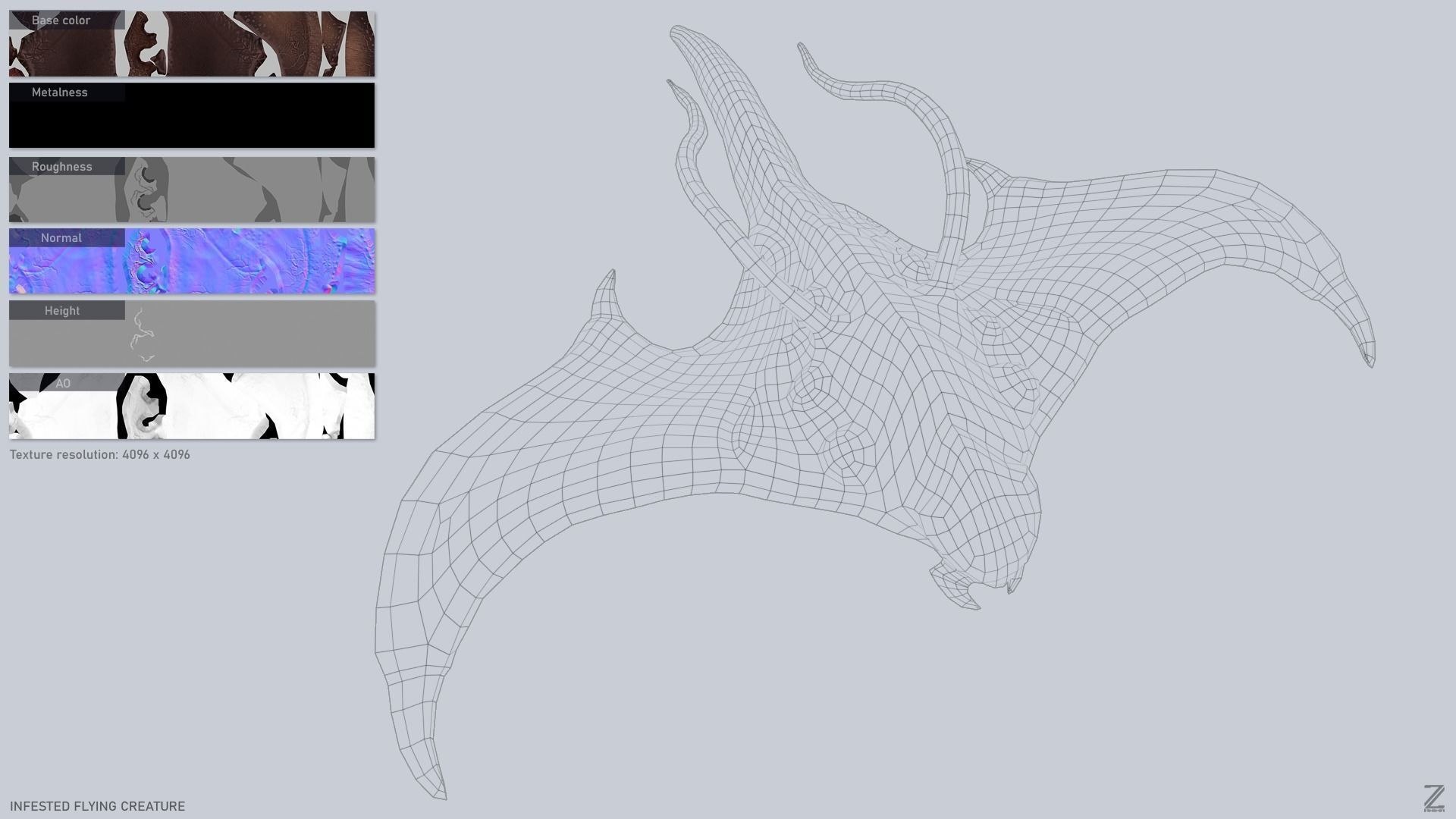 Infested Flying Creature 3D Model - TurboSquid 2235960