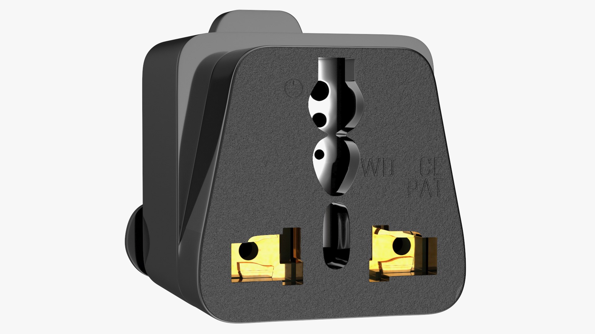 3D Type M Electrical Plug Adapter Black - TurboSquid 1839896
