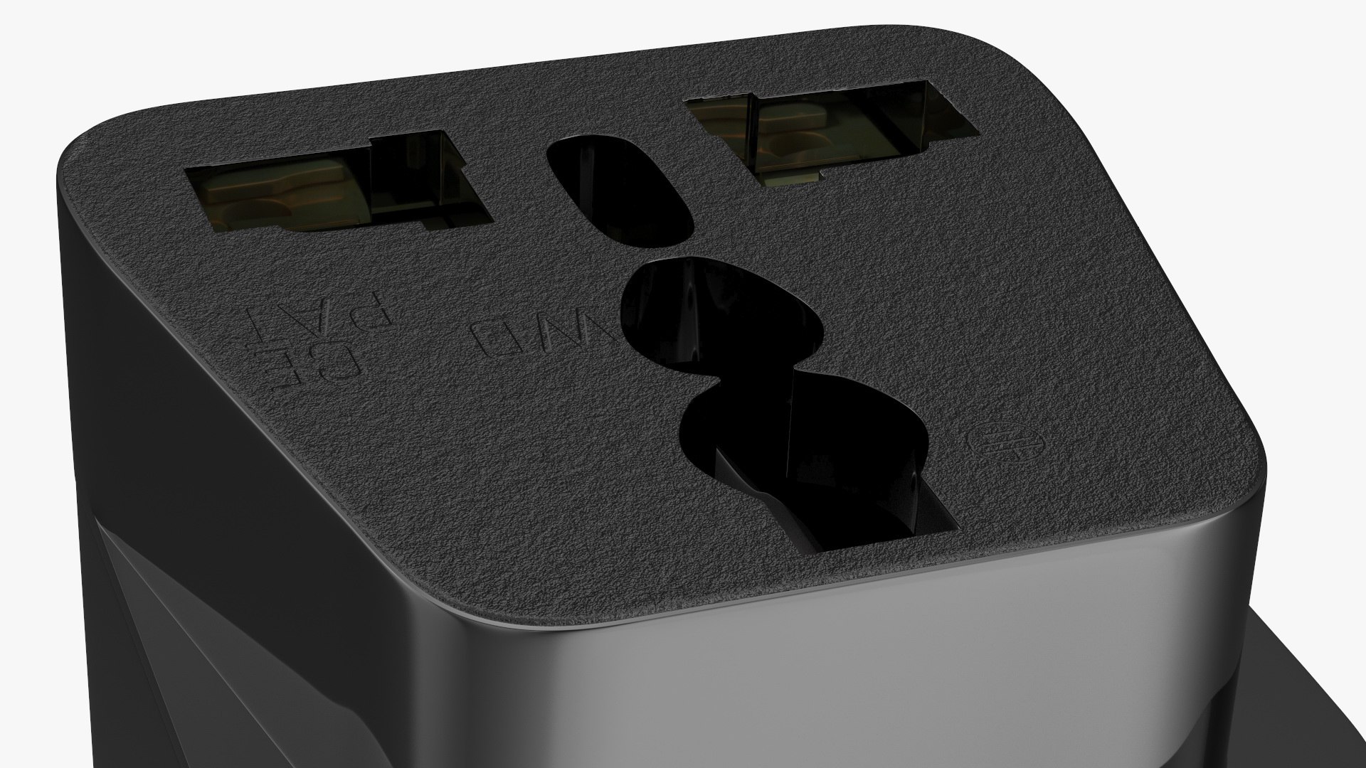 3D Type M Electrical Plug Adapter Black - TurboSquid 1839896