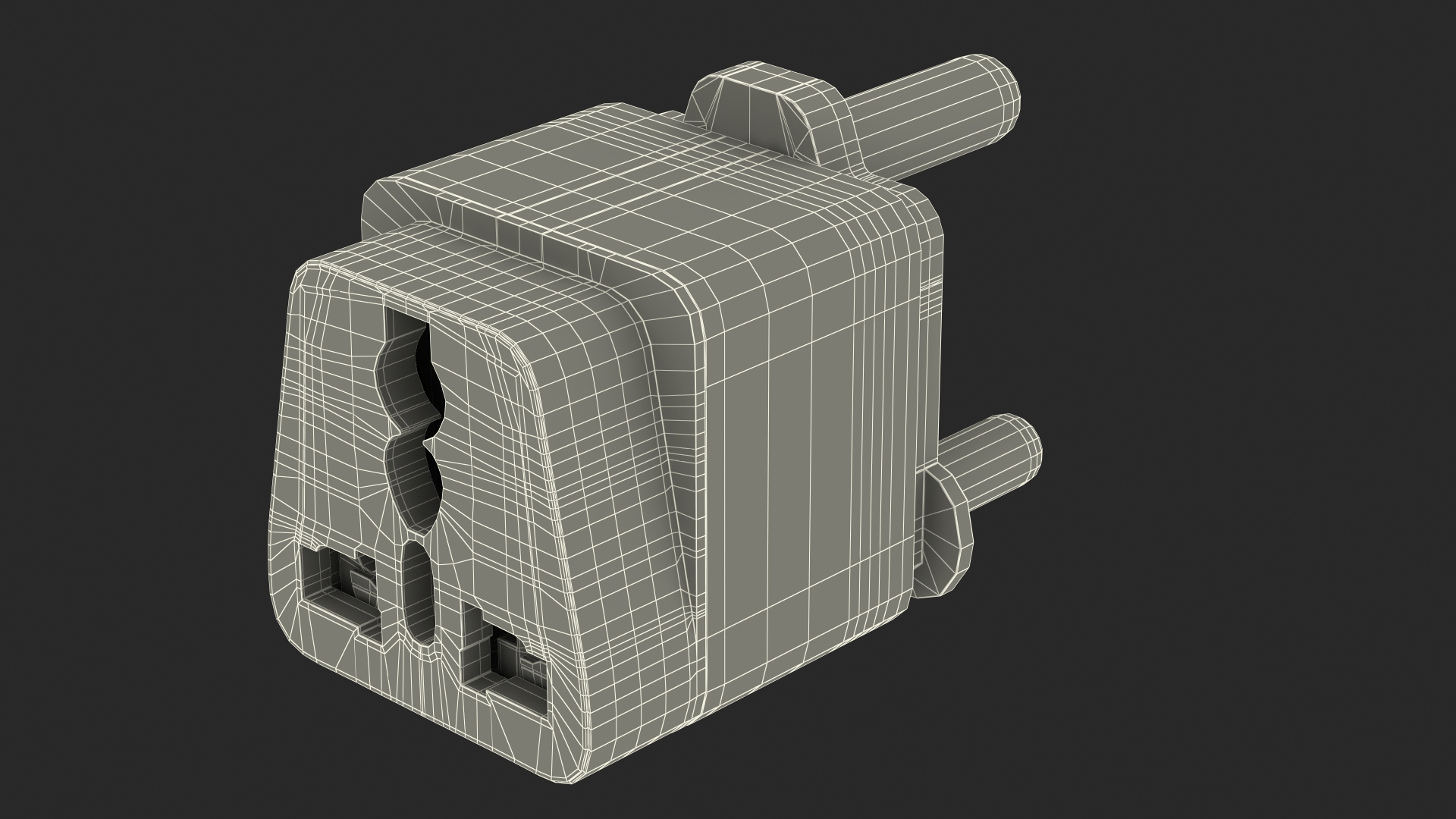 3D Type M Electrical Plug Adapter Black - TurboSquid 1839896