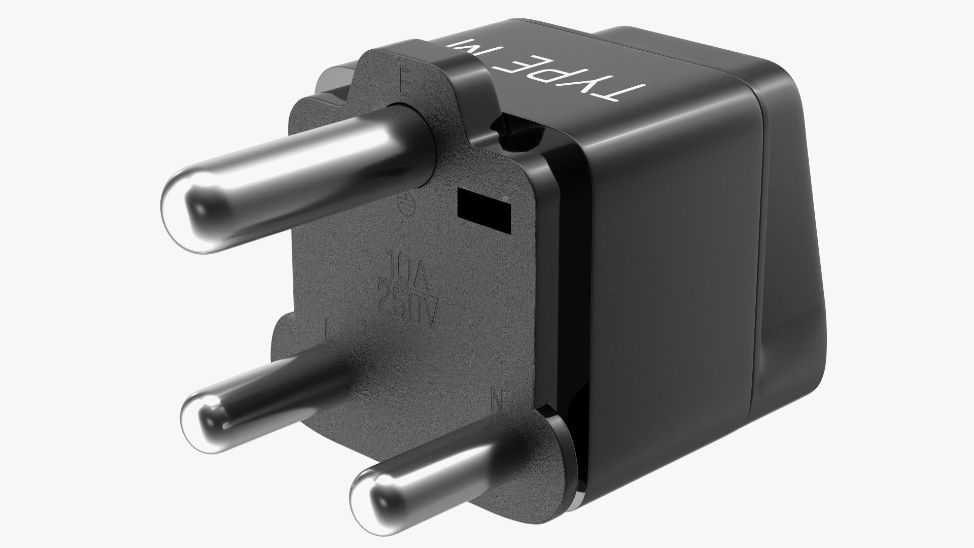3D Type M Electrical Plug Adapter Black - TurboSquid 1839896