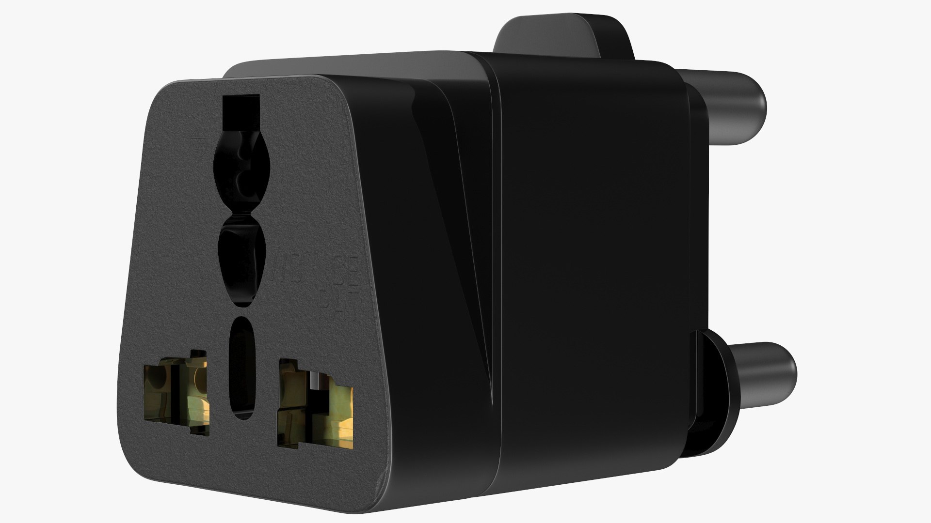 3D Type M Electrical Plug Adapter Black - TurboSquid 1839896