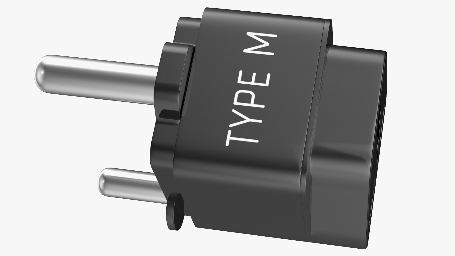 3D Type M Electrical Plug Adapter Black - TurboSquid 1839896
