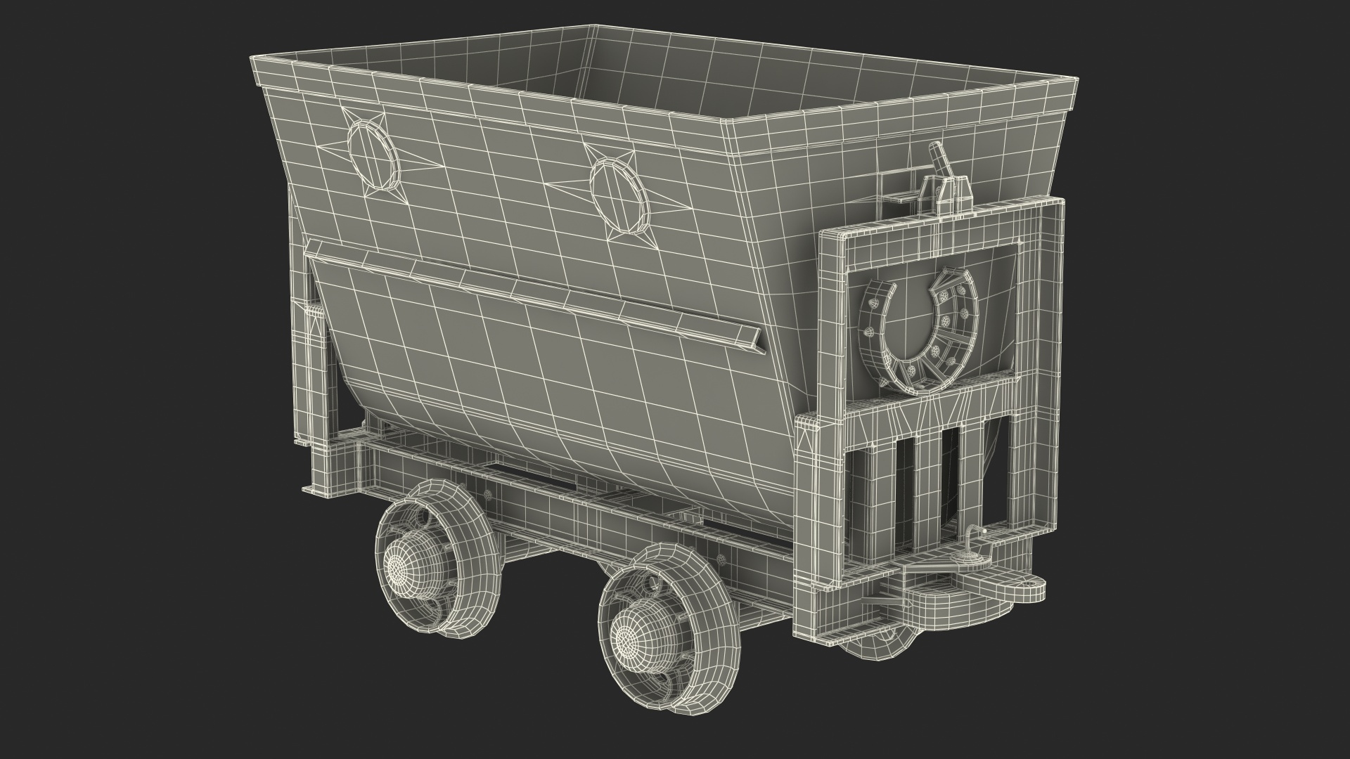 3D Wagon Mining Cart Model - TurboSquid 1513440