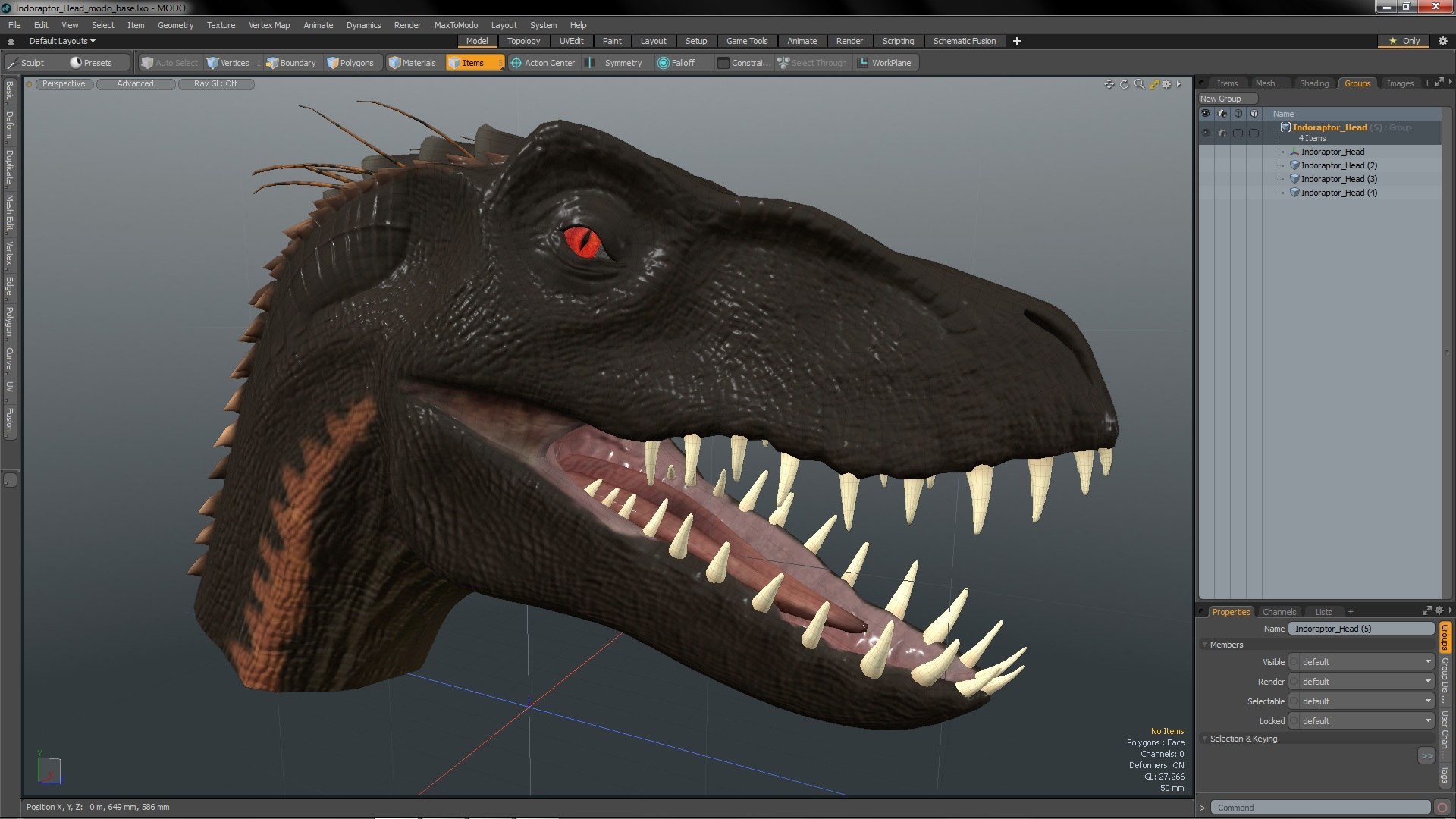 Indoraptor Head 3D - TurboSquid 1884885