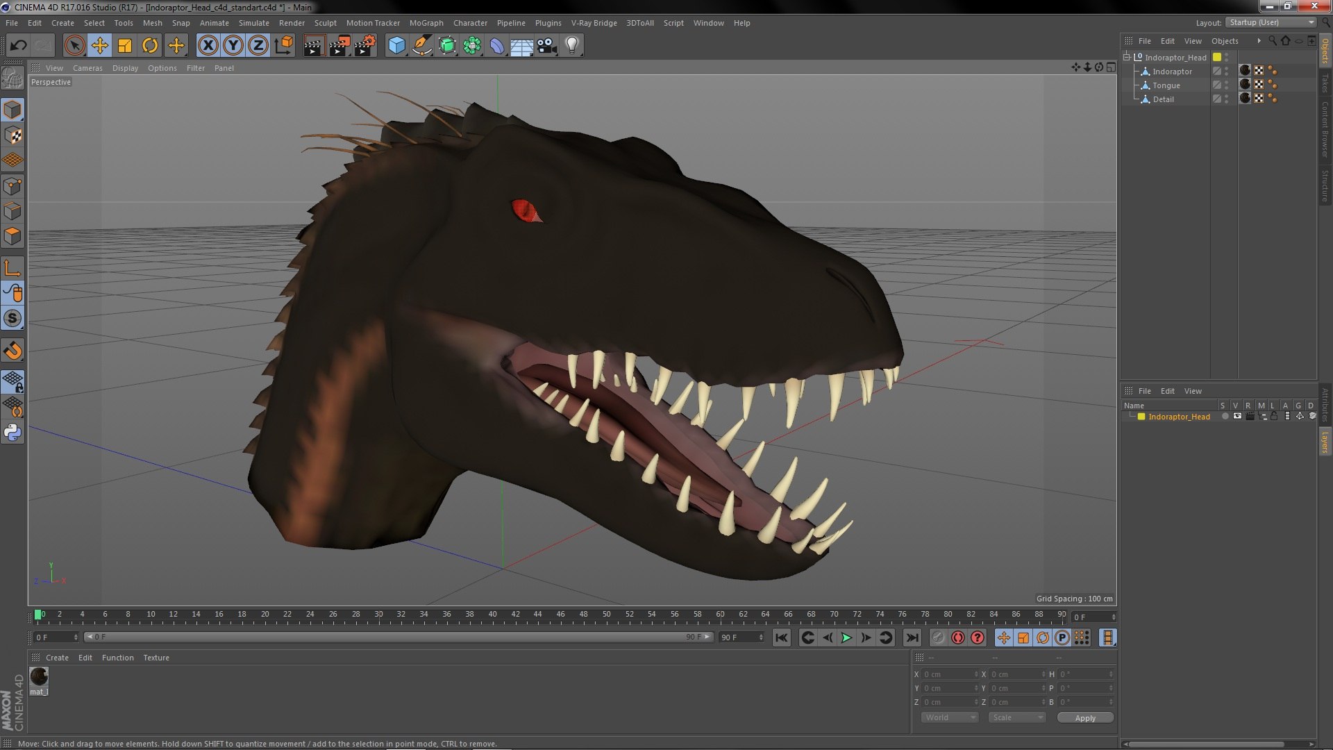 Indoraptor Head 3D - TurboSquid 1884885