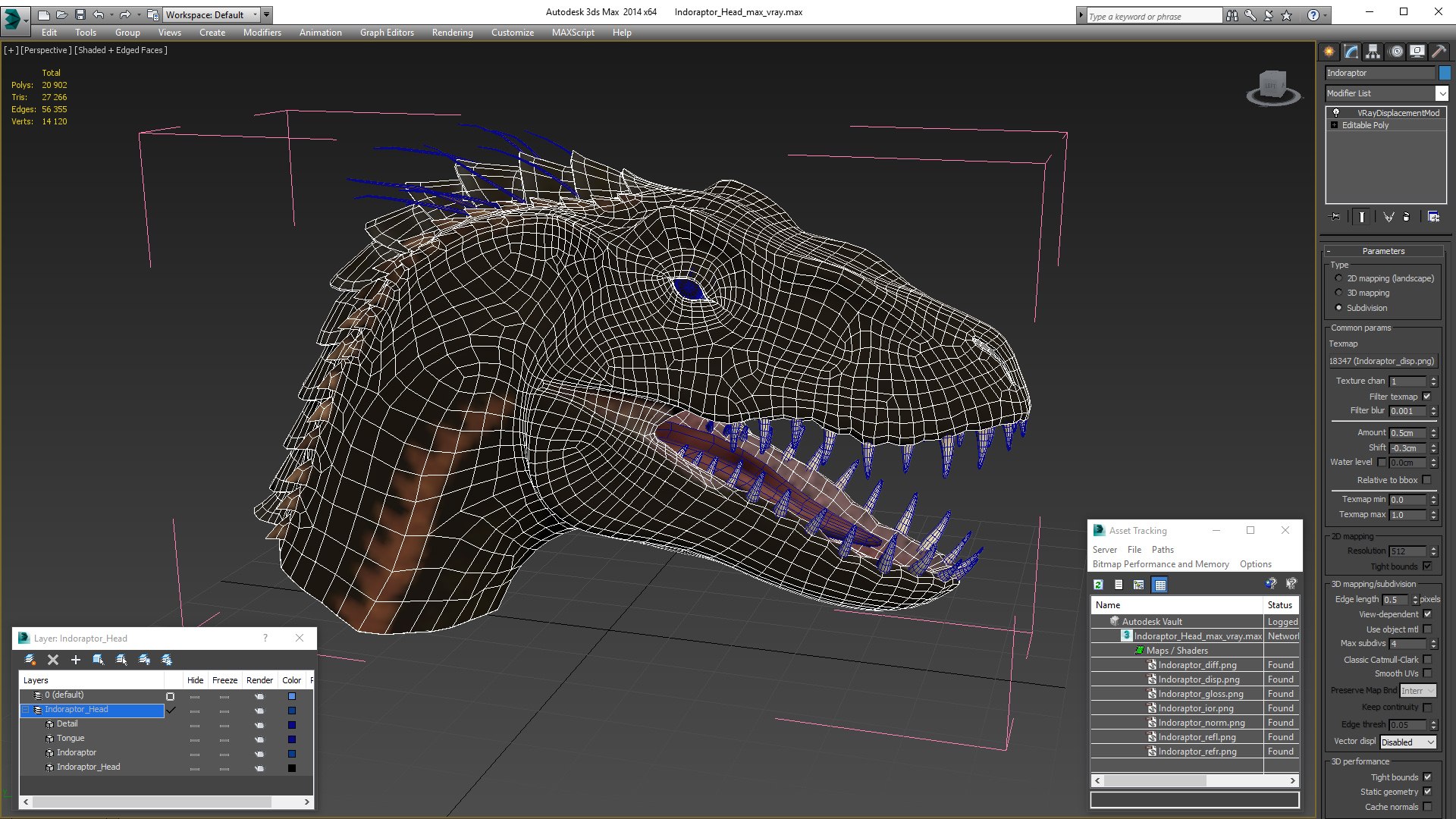 Indoraptor Head 3D - TurboSquid 1884885