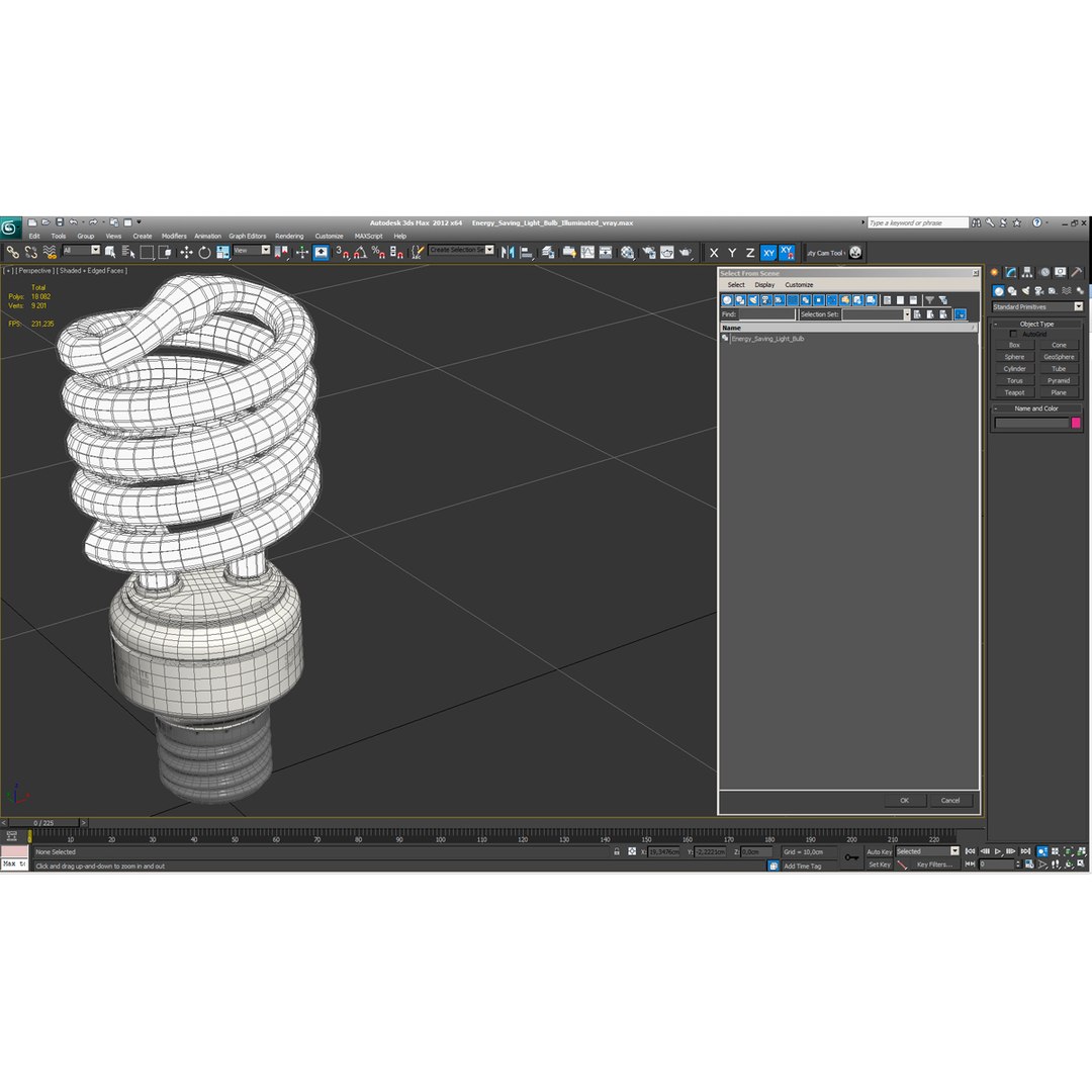 3d Energy Saving Light Bulb Model