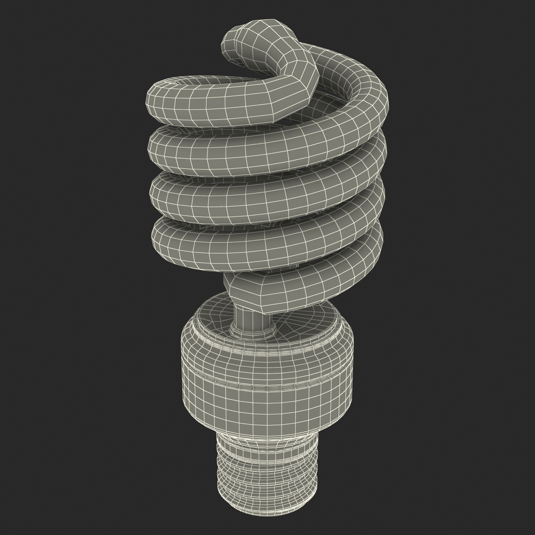 3d Energy Saving Light Bulb Model