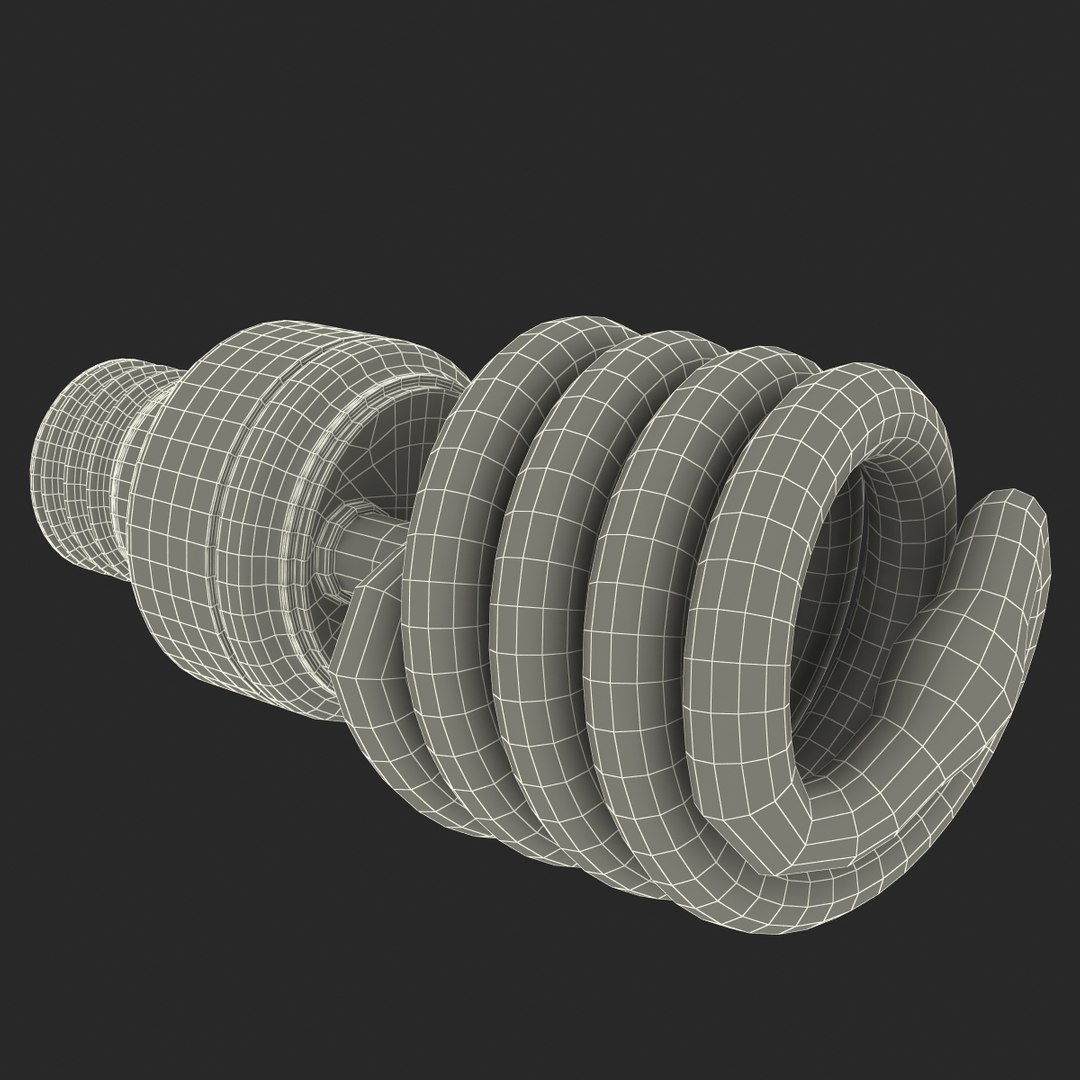 3d Energy Saving Light Bulb Model