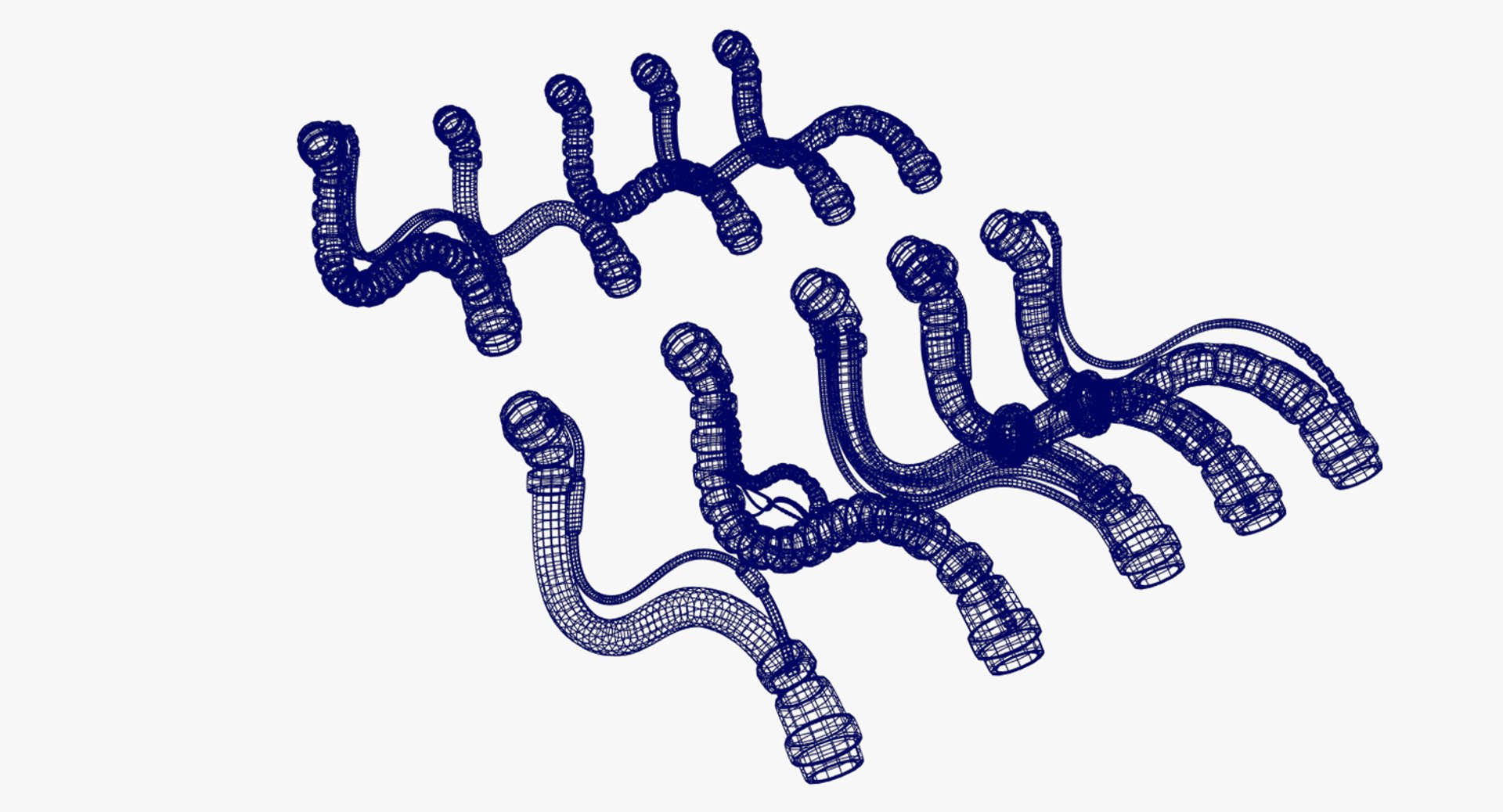 3d model tubes parts mechanical