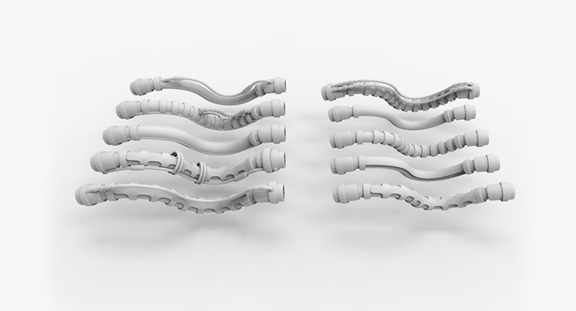 3d model tubes parts mechanical