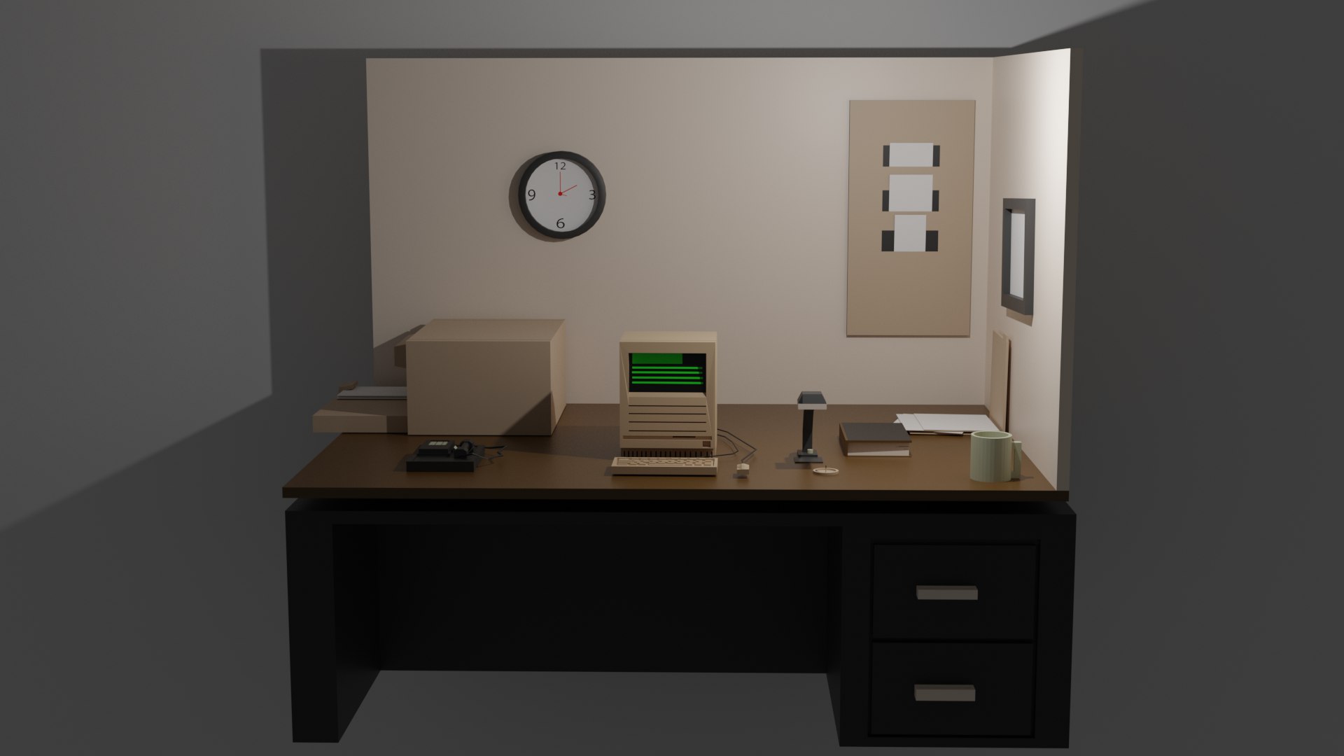 Desk Desktop 3D Model - TurboSquid 1671866