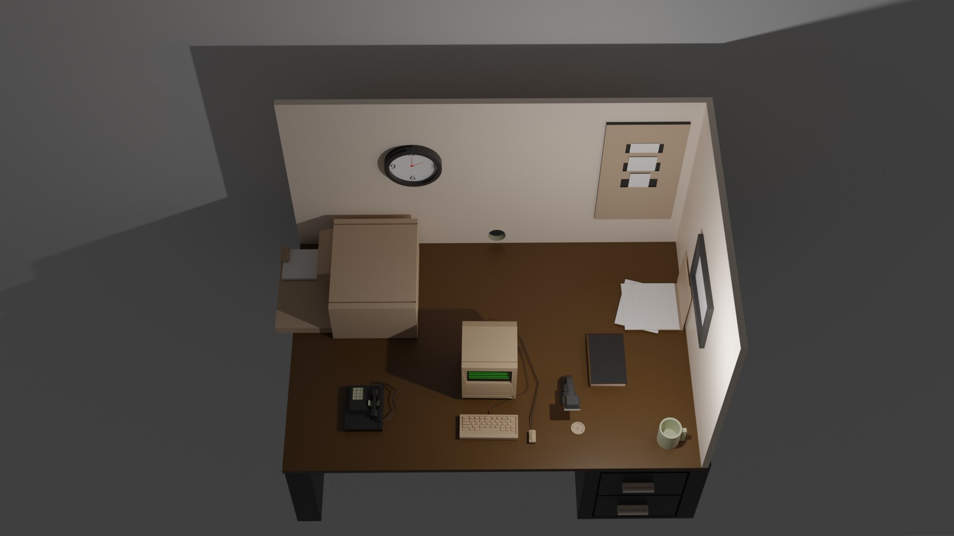 Desk Desktop 3D Model - TurboSquid 1671866