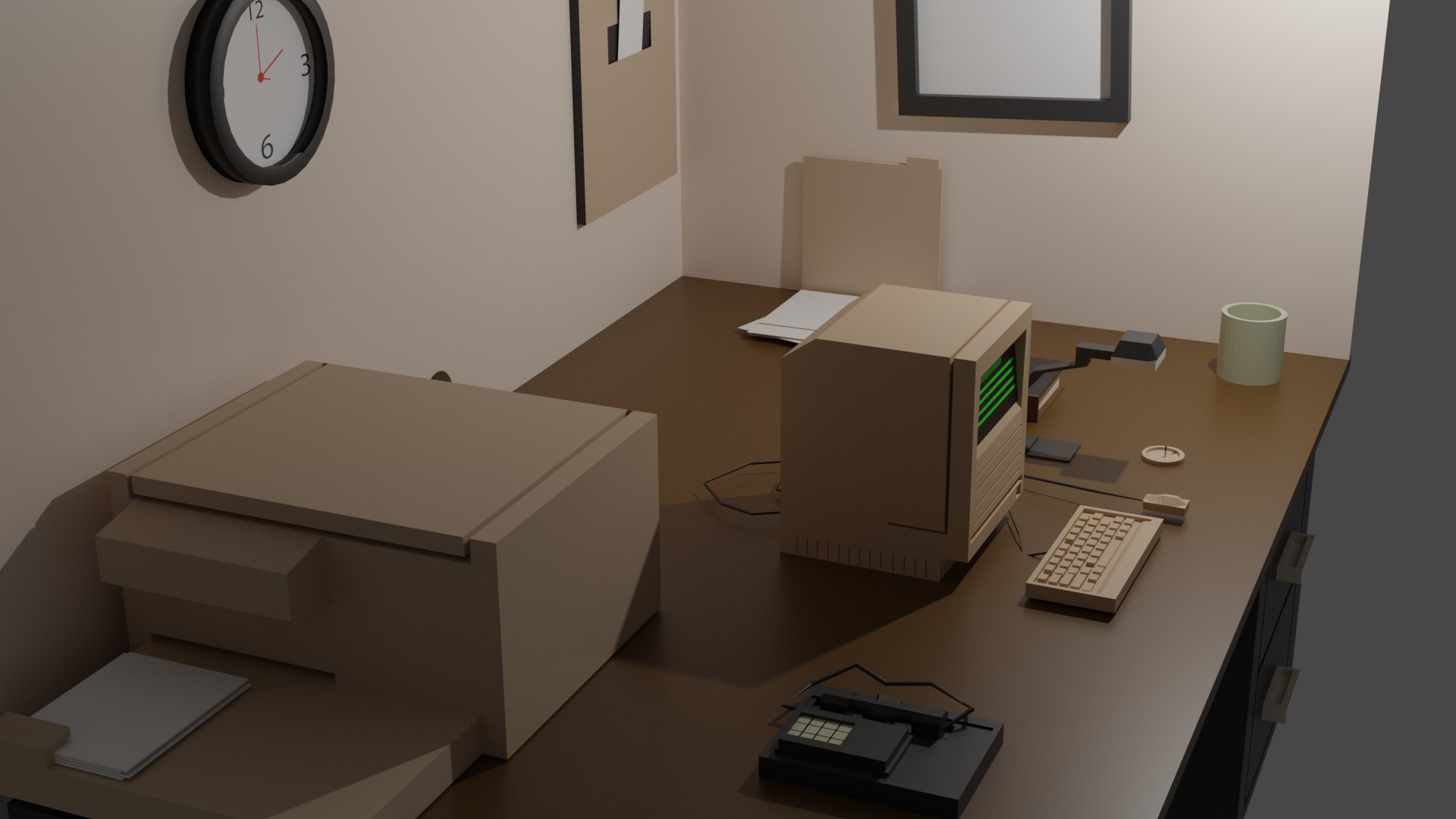 Desk Desktop 3D Model - TurboSquid 1671866