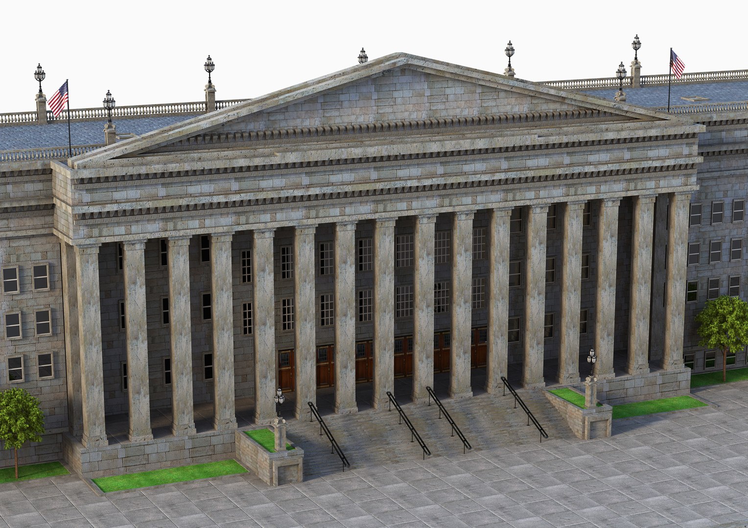 3D Model Building Govern - TurboSquid 1355027