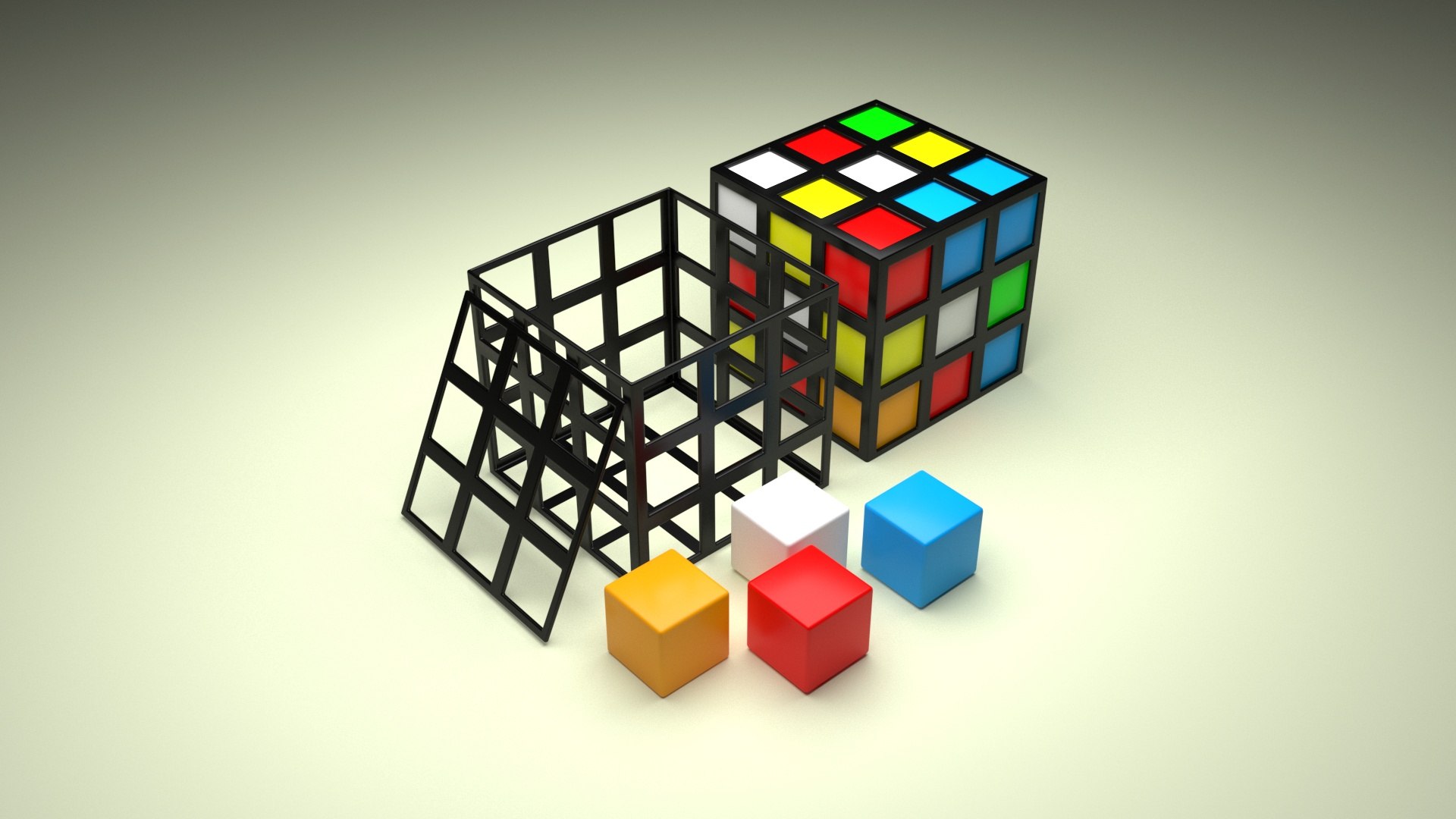 3D Cage Rubiks Cube Model - TurboSquid 1825680