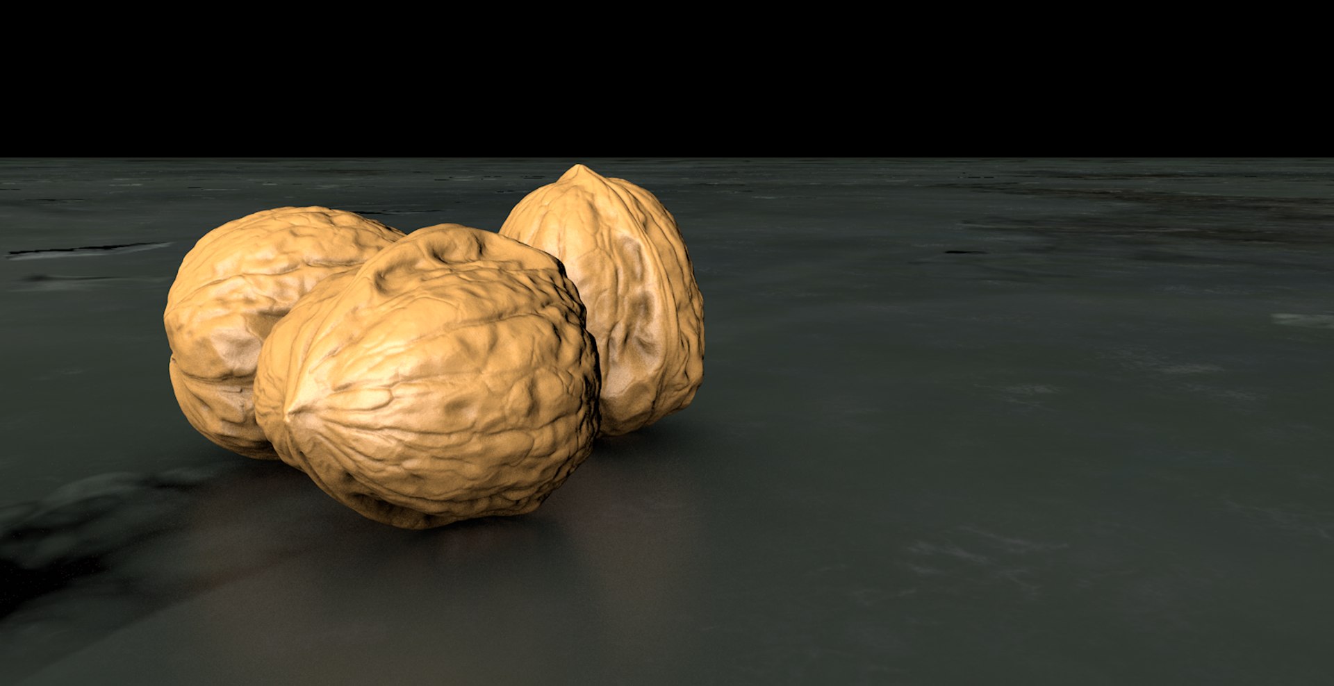 3d Walnuts Stone Fruits Model