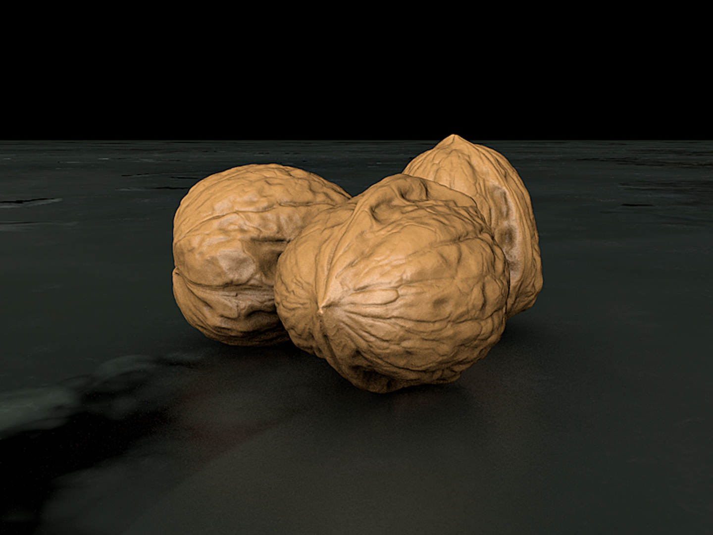 3d Walnuts Stone Fruits Model