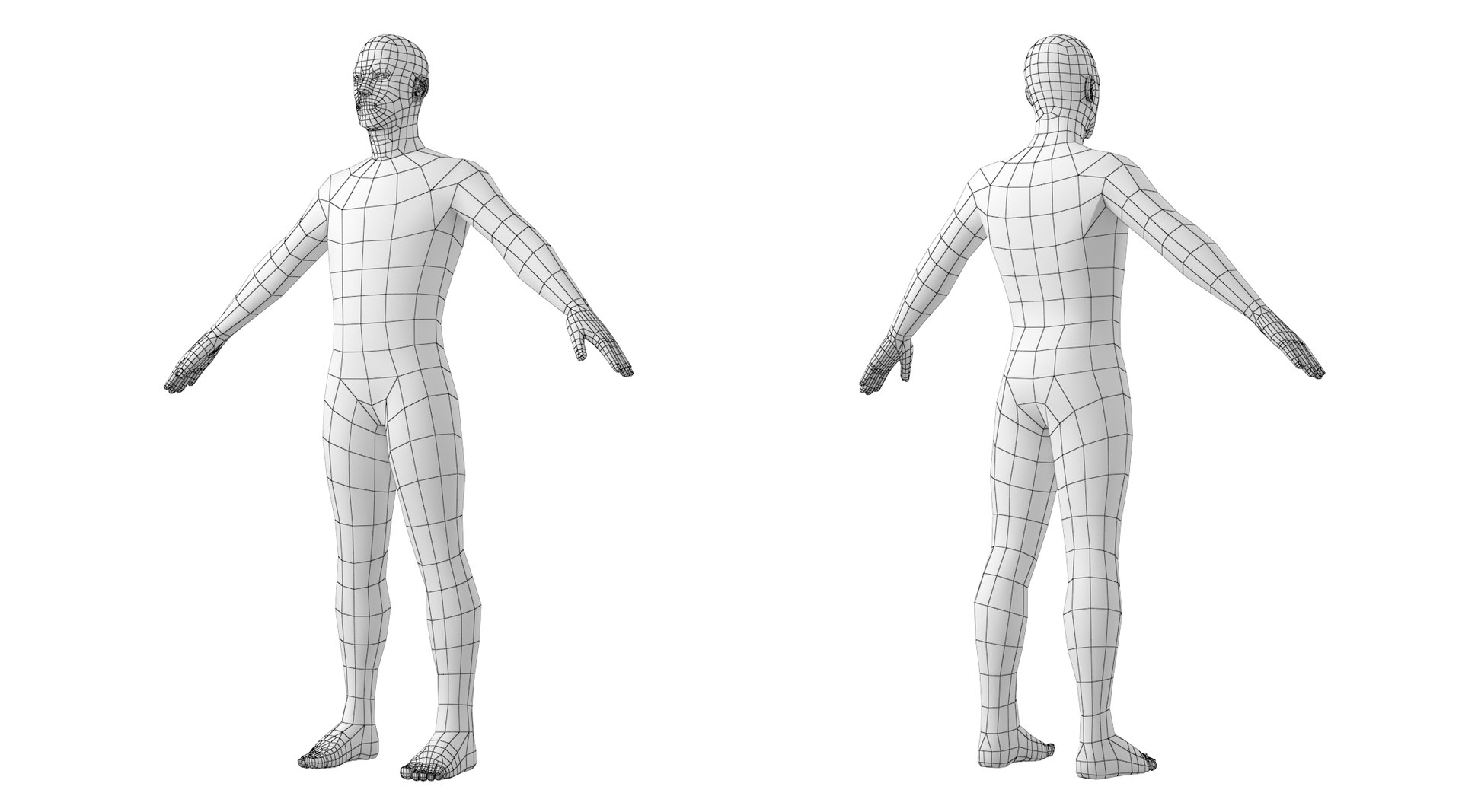 3D Natural Male And Female In A-Pose Base Mesh Model - TurboSquid 2194004