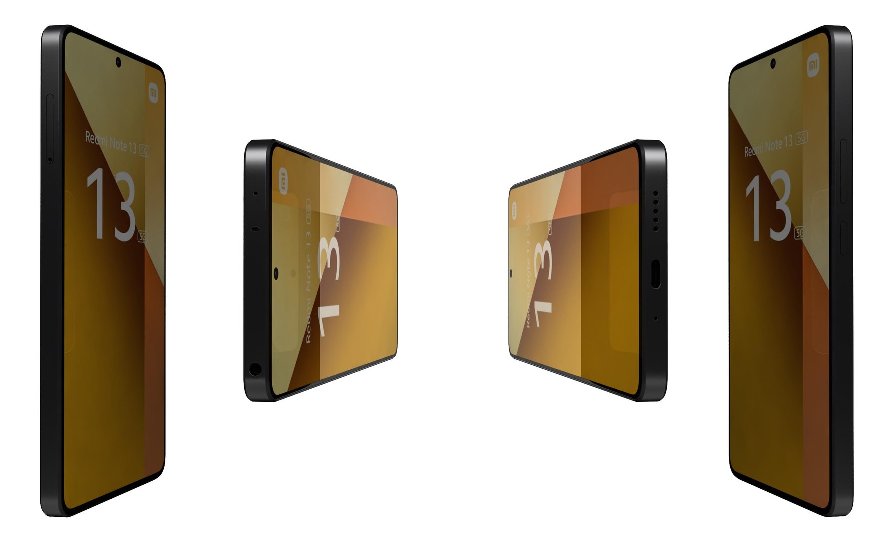 Xiaomi Redmi Note 13 5G Black model - TurboSquid 2181190