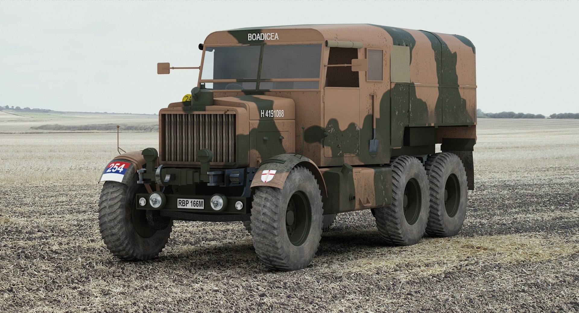 Ww2 Scammell R100 Gun Tractor 3d 3ds