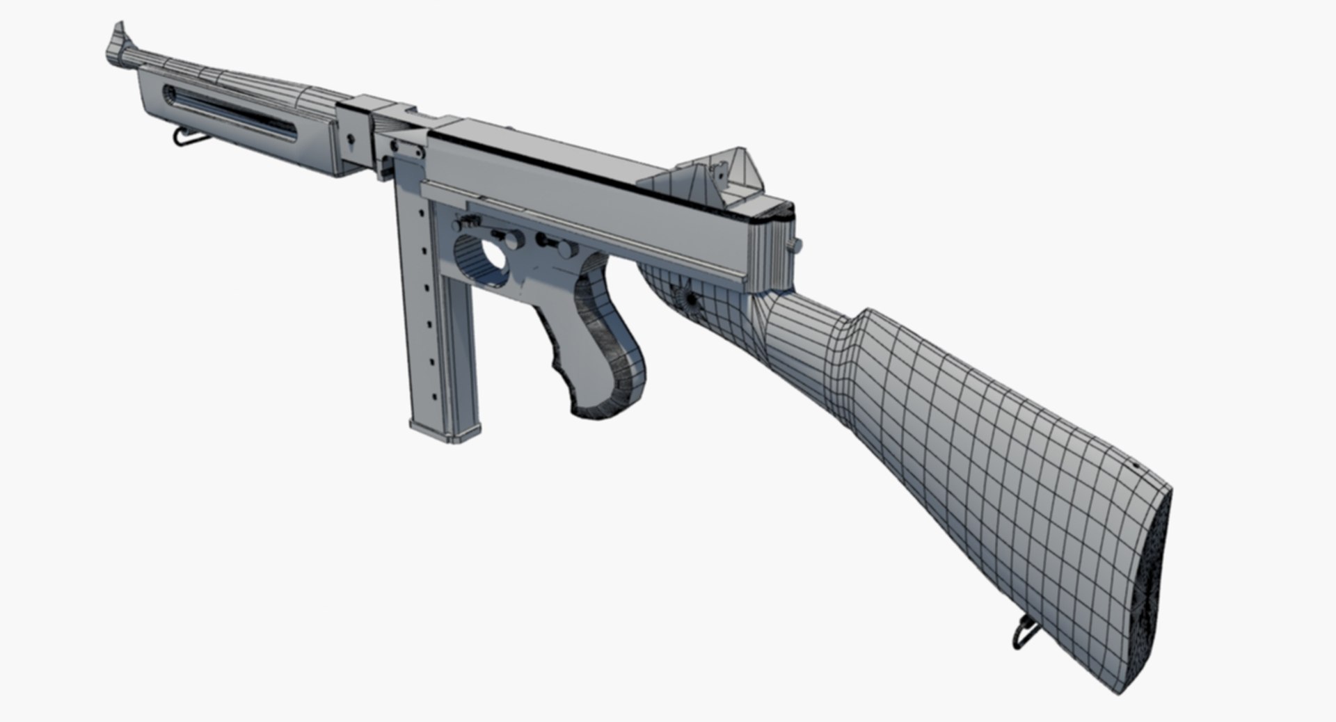 Gun Tommy 1941 3D Model - TurboSquid 1286569