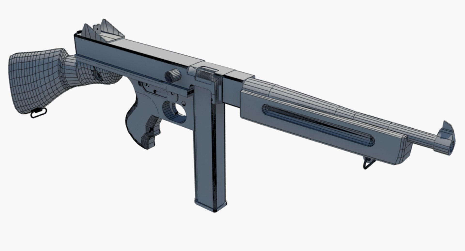 Gun Tommy 1941 3D Model - TurboSquid 1286569