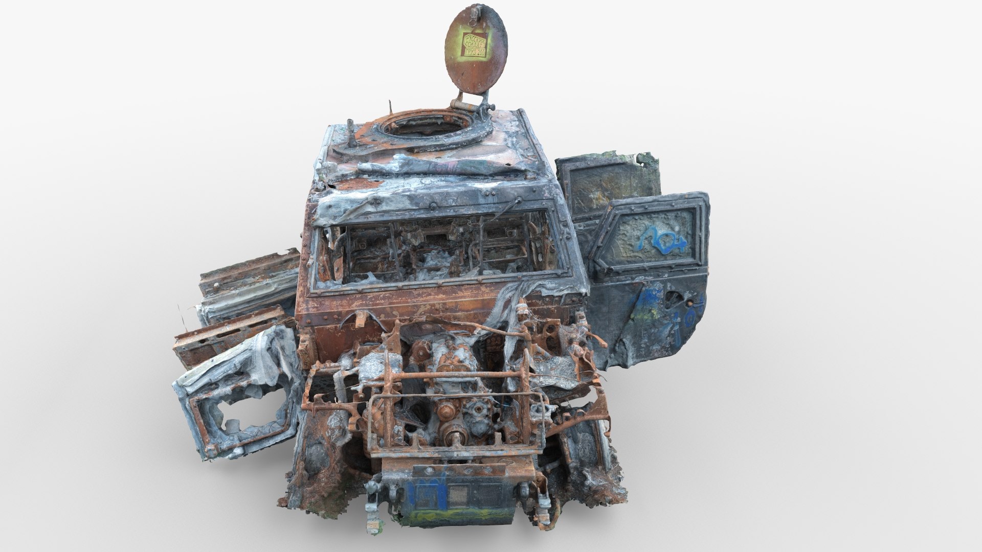 Burned Armored Vehicle Model - TurboSquid 2115413