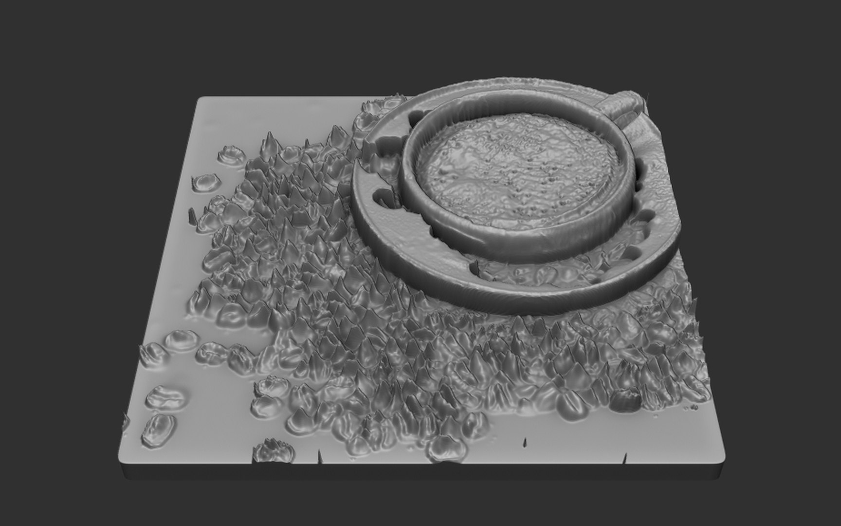 Coffee Beans Relief 3D model - TurboSquid 1807421