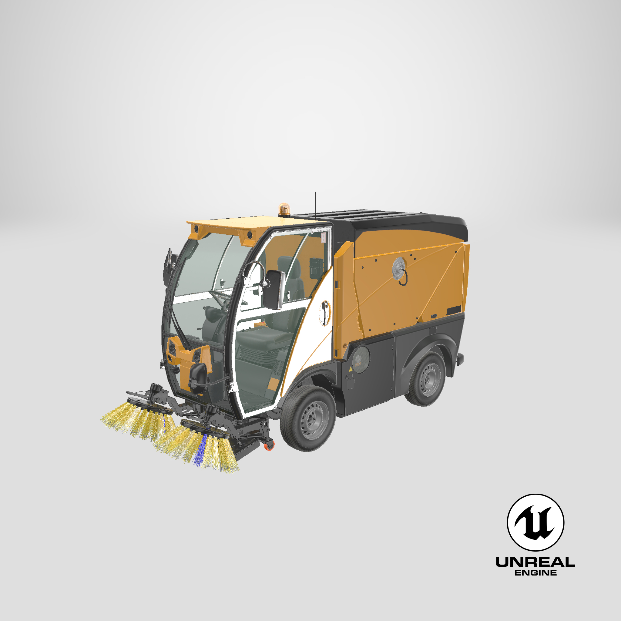 Compact road sweeper 3D model - TurboSquid 1565287