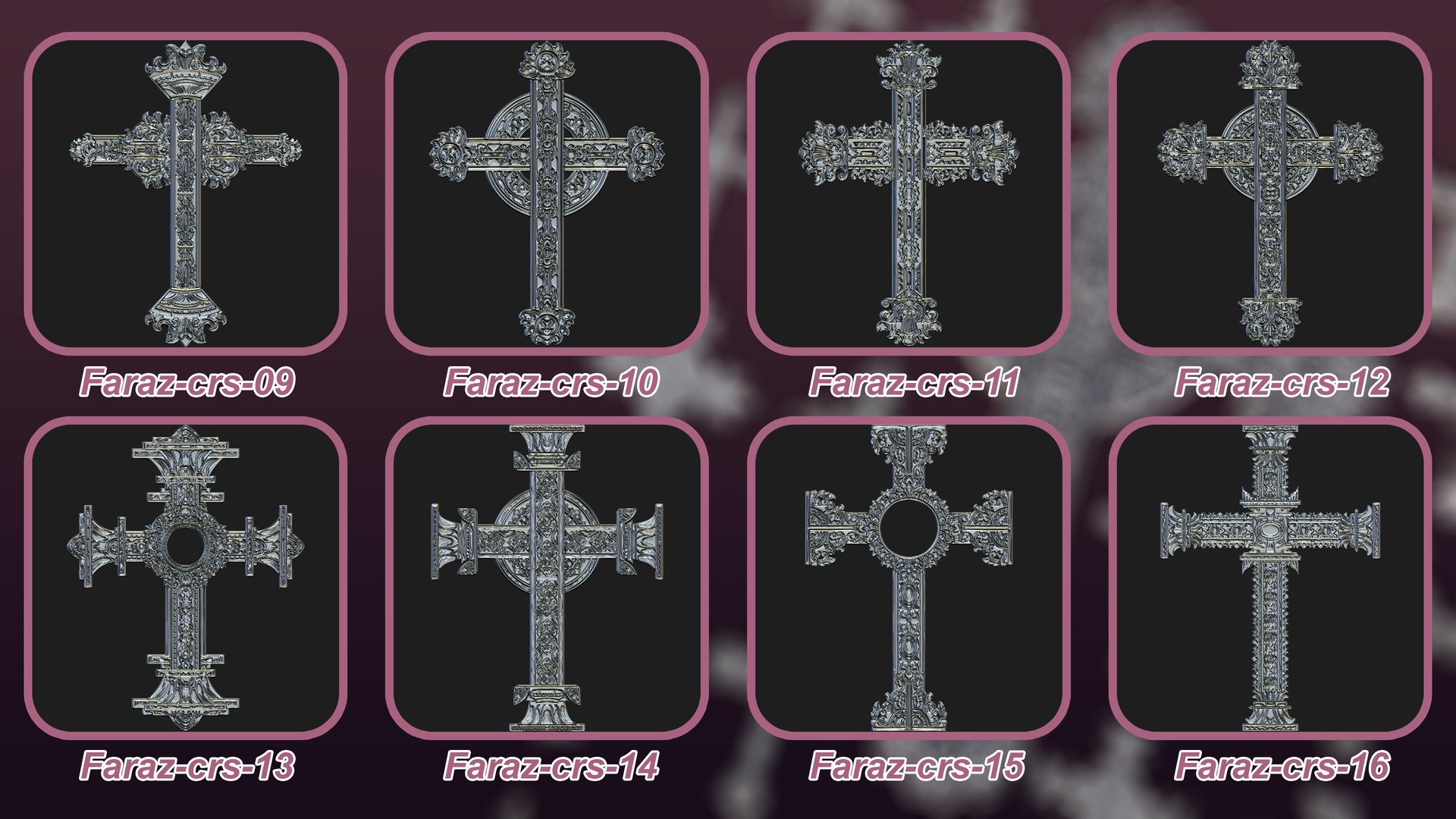 20 Christian Cross 3D Model Alpha Brush V2 3D Model - TurboSquid 2240966