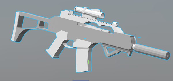 Modern assault rifle 3D model - TurboSquid 1153273