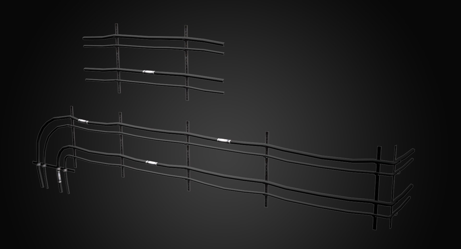 3d Modular Wires Wall Model