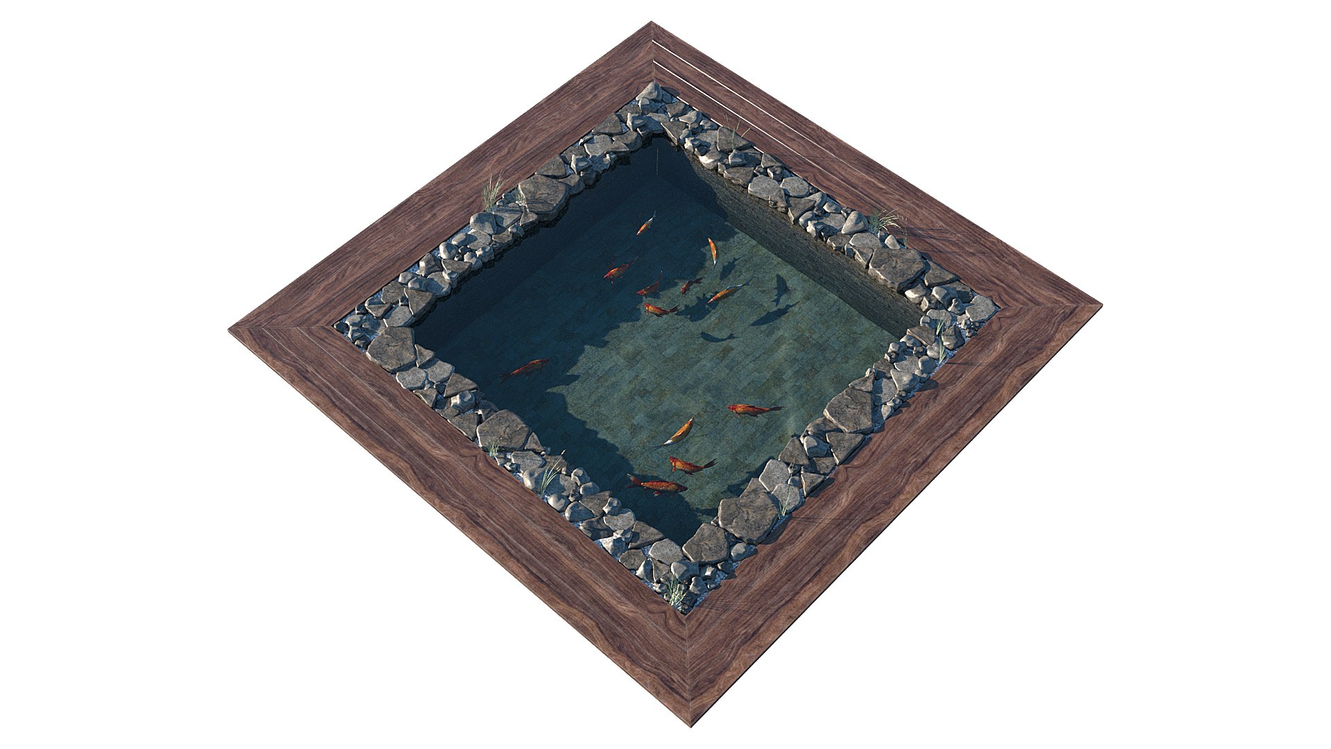 3D Model Garden Pond Fish - TurboSquid 1687636