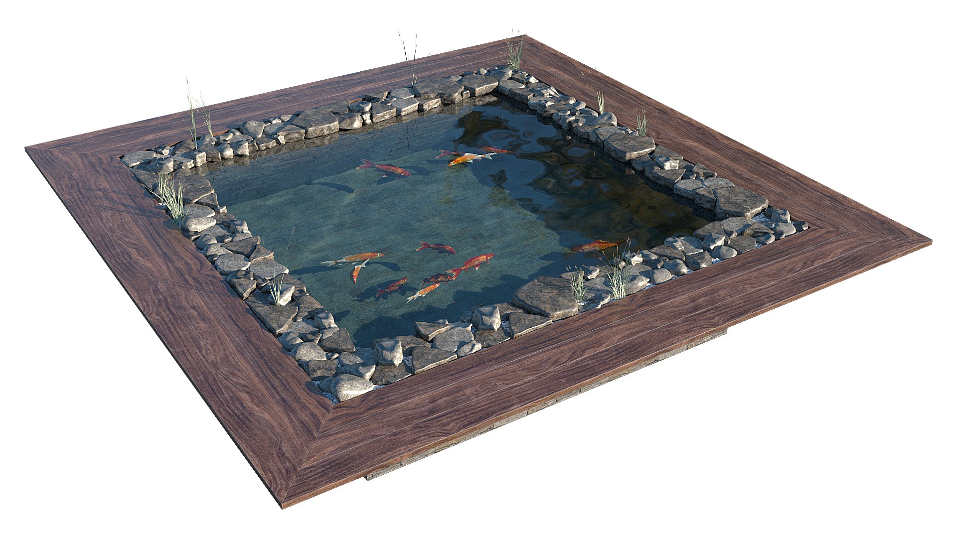 3D Model Garden Pond Fish - TurboSquid 1687636