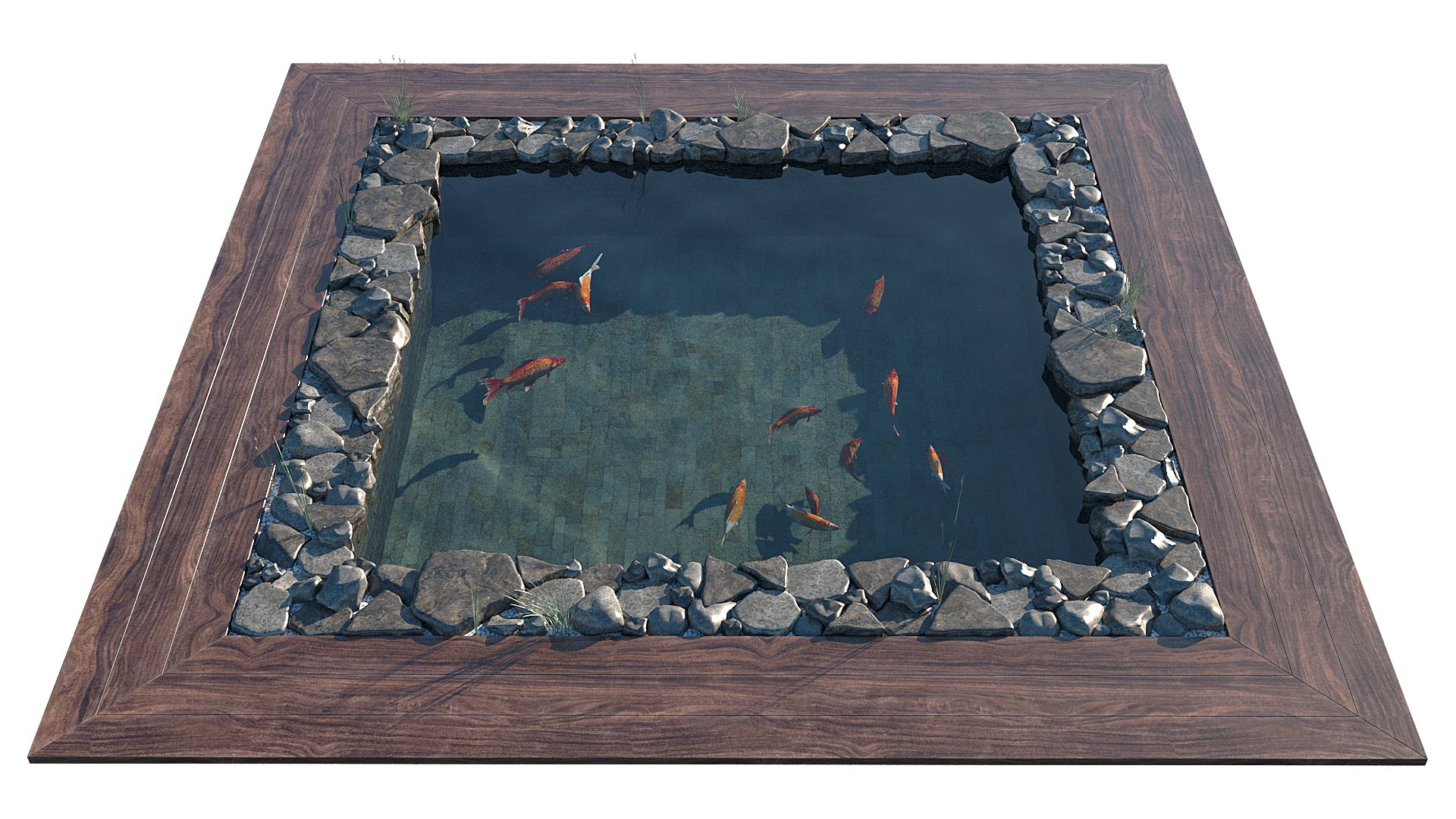 3D Model Garden Pond Fish - TurboSquid 1687636