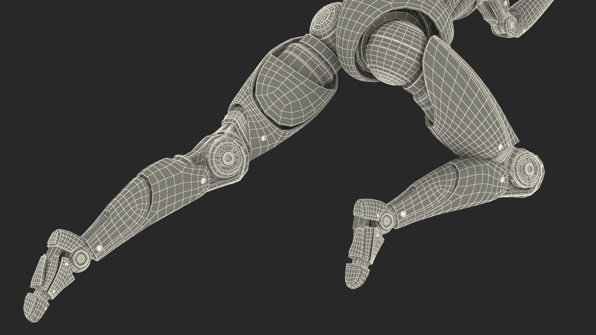 Female Cyborg Run Pose model - TurboSquid 2098261