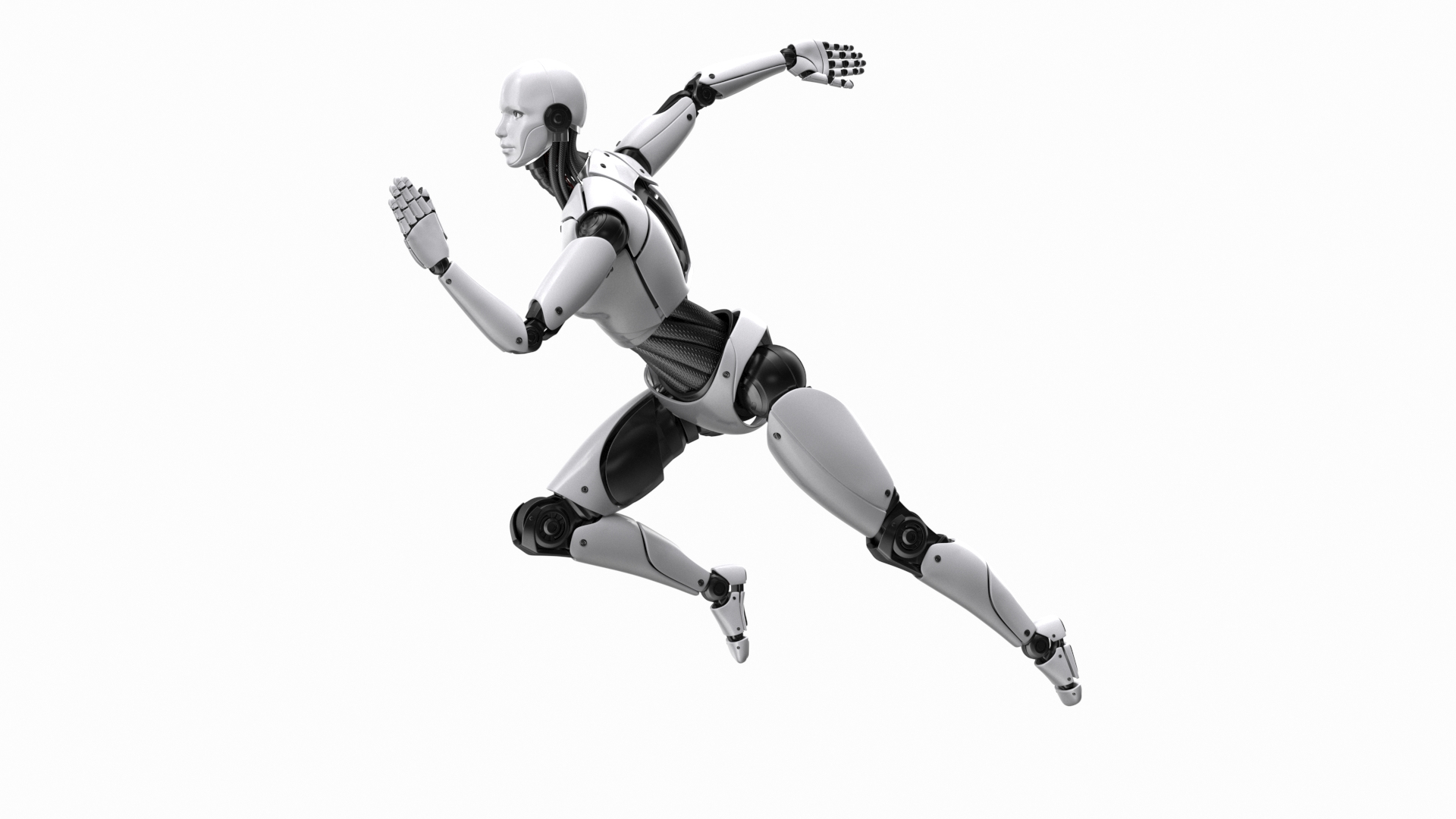 Female Cyborg Run Pose Model - TurboSquid 2098261