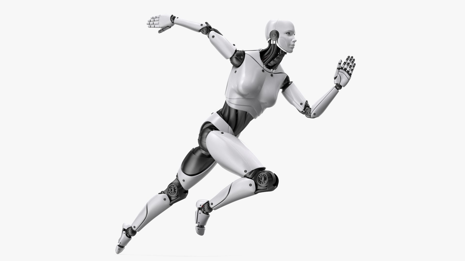 Female Cyborg Run Pose model - TurboSquid 2098261