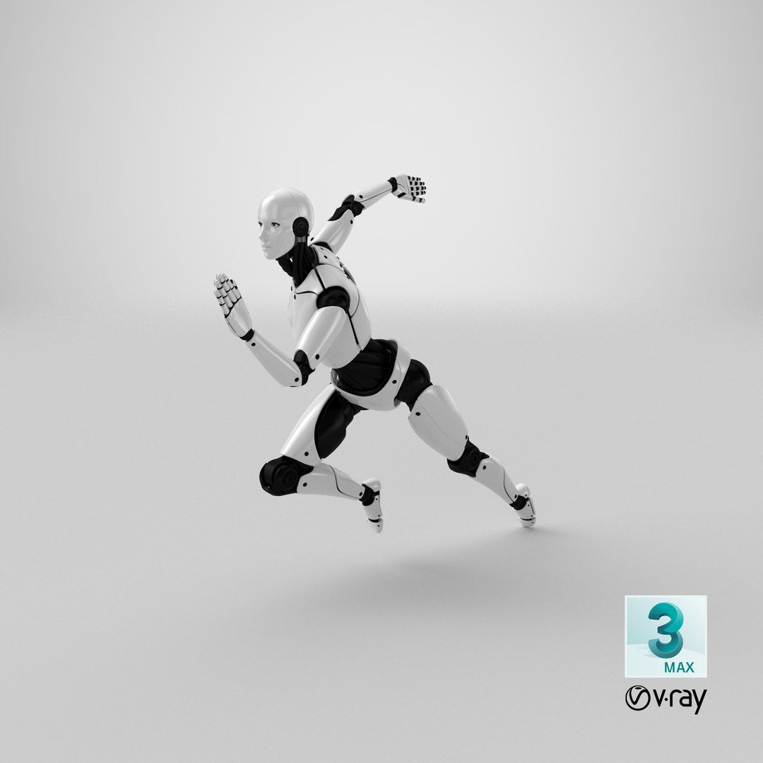 Female Cyborg Run Pose model - TurboSquid 2098261