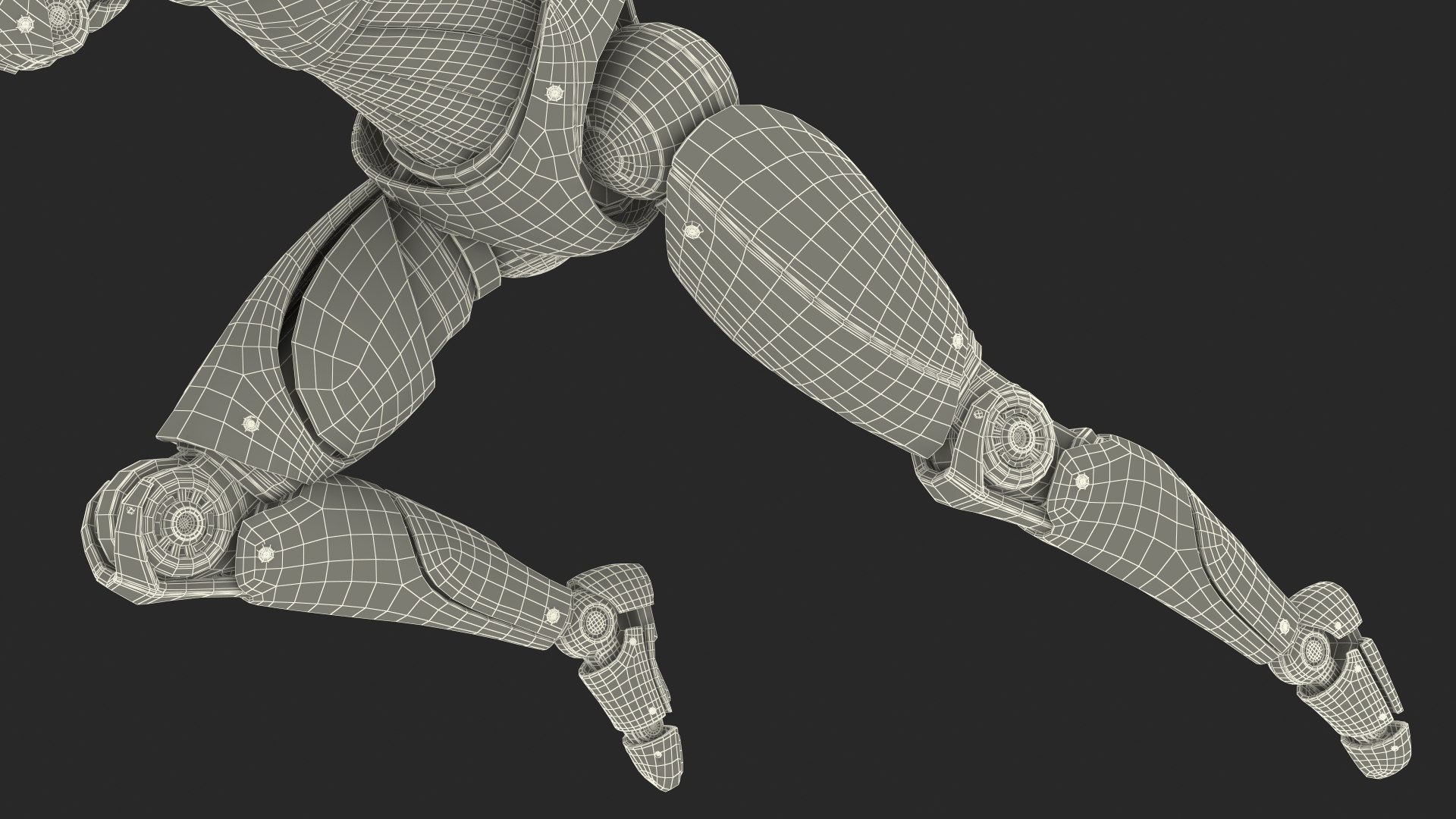 Female Cyborg Run Pose model - TurboSquid 2098261