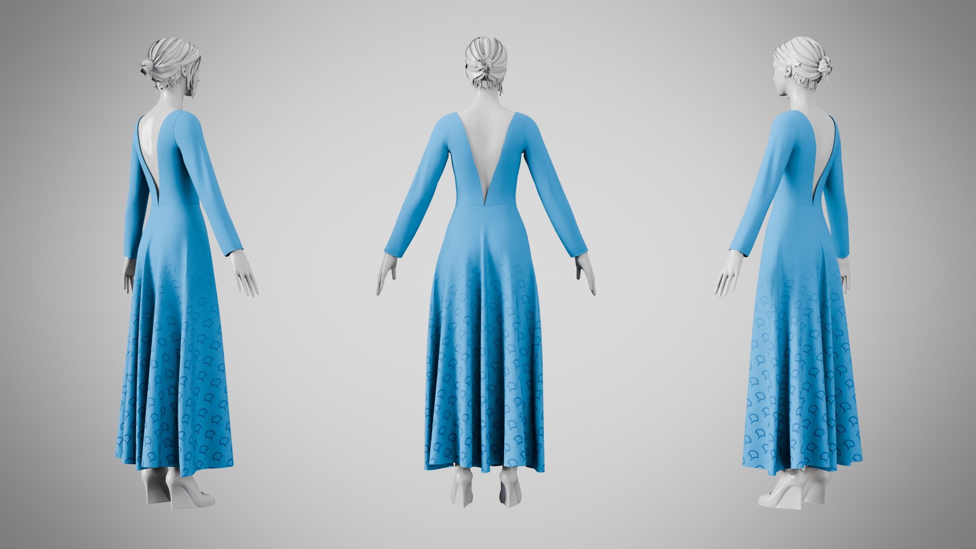 Dress 35 Cerulean Model - TurboSquid 2519159