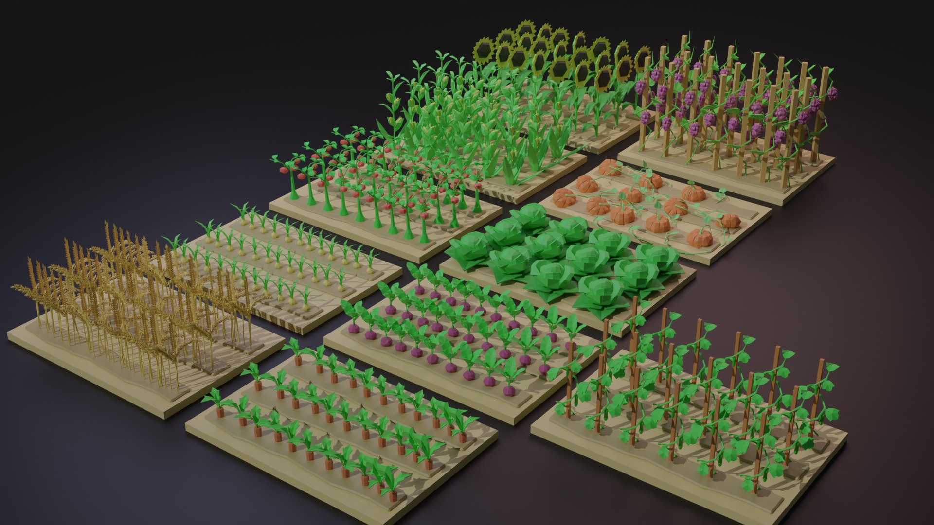 Pack Low Poly - Farm 3D Model - TurboSquid 2034145