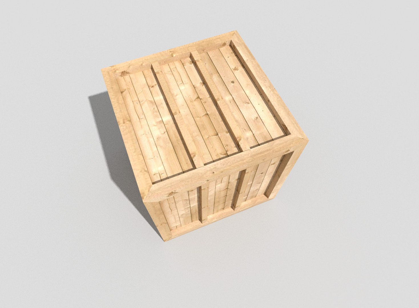 3d Wooden Crate Model