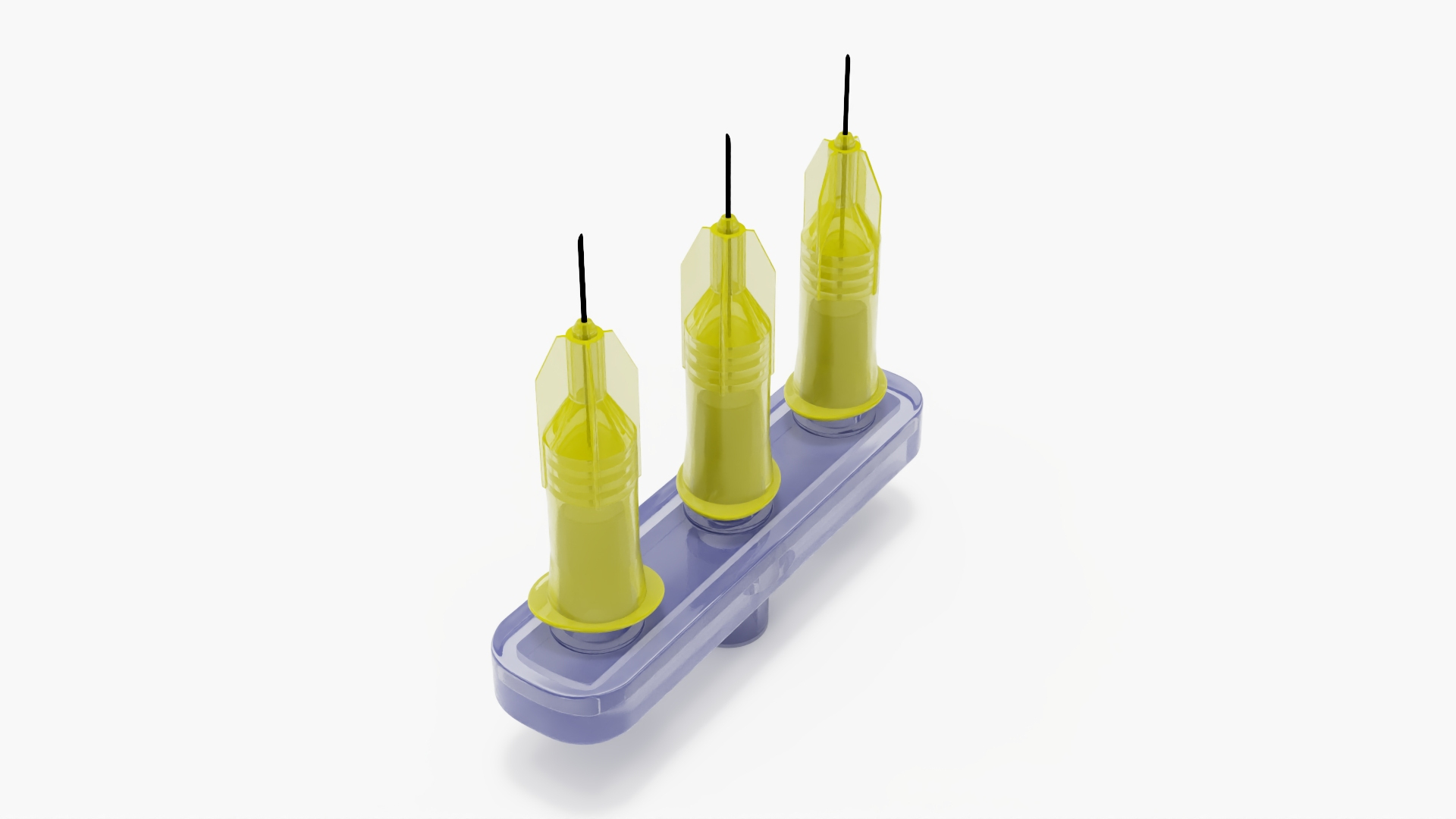 Multi Injector 3 Needles Straight Yellow 3D - TurboSquid 2247449